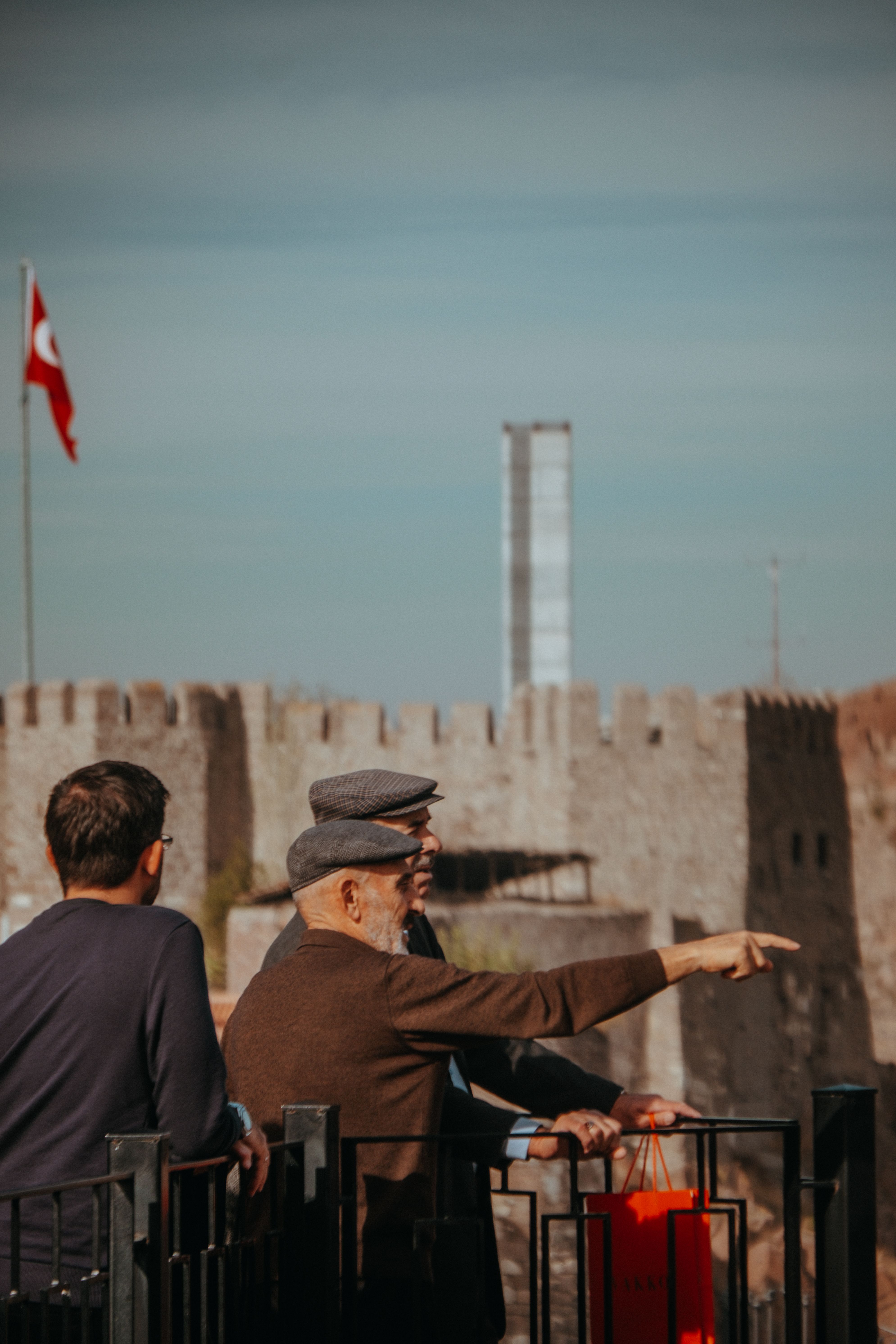 Elderly Men Observing Ruins of Ankara Castle · Free Stock Photo