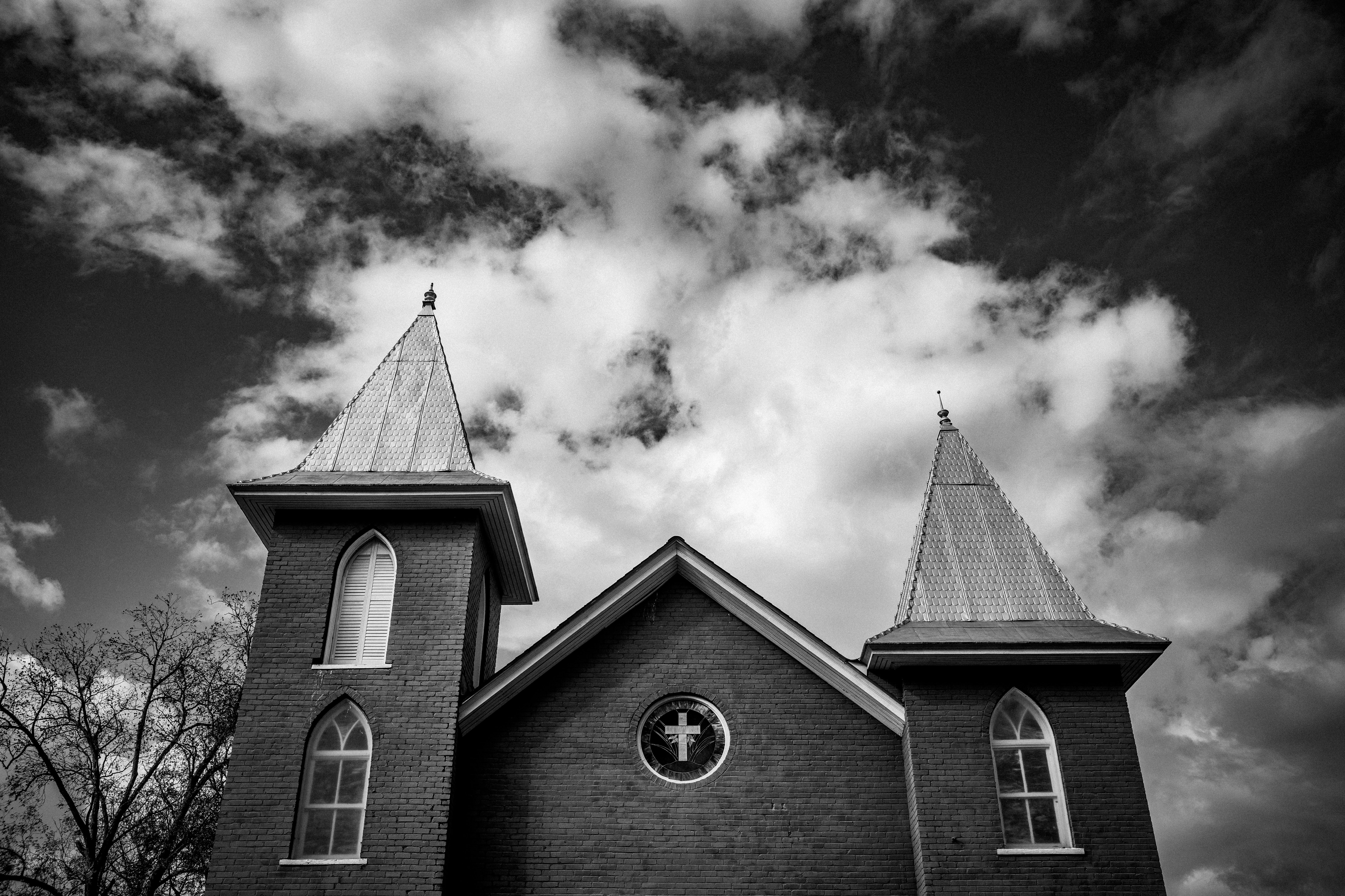 Gray Scale Photo of Church · Free Stock Photo