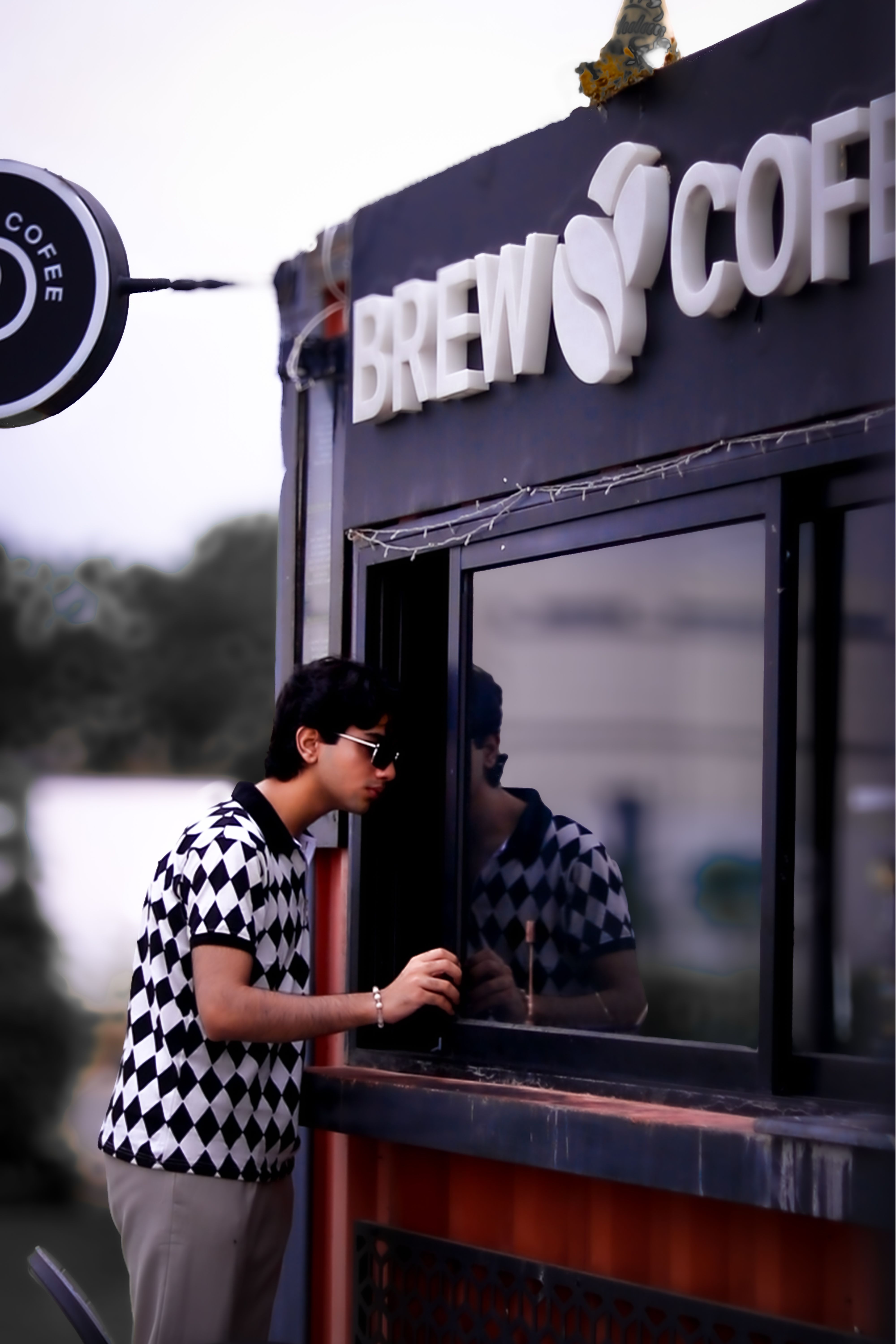 Man Ordering Coffee at Outdoor Brew Stand · Free Stock Photo