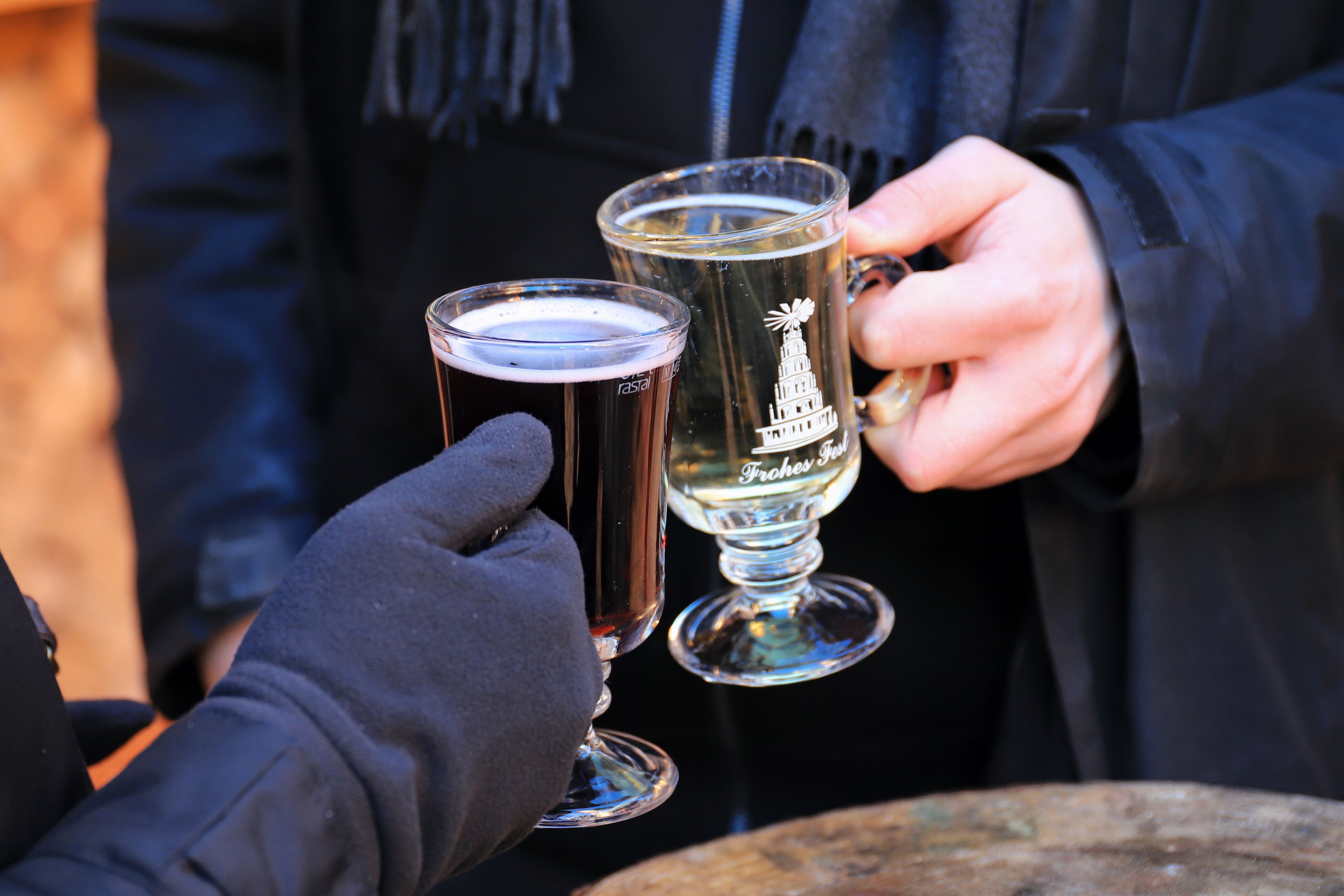 Celebration at Fulda Christmas Market with Drinks · Free Stock Photo