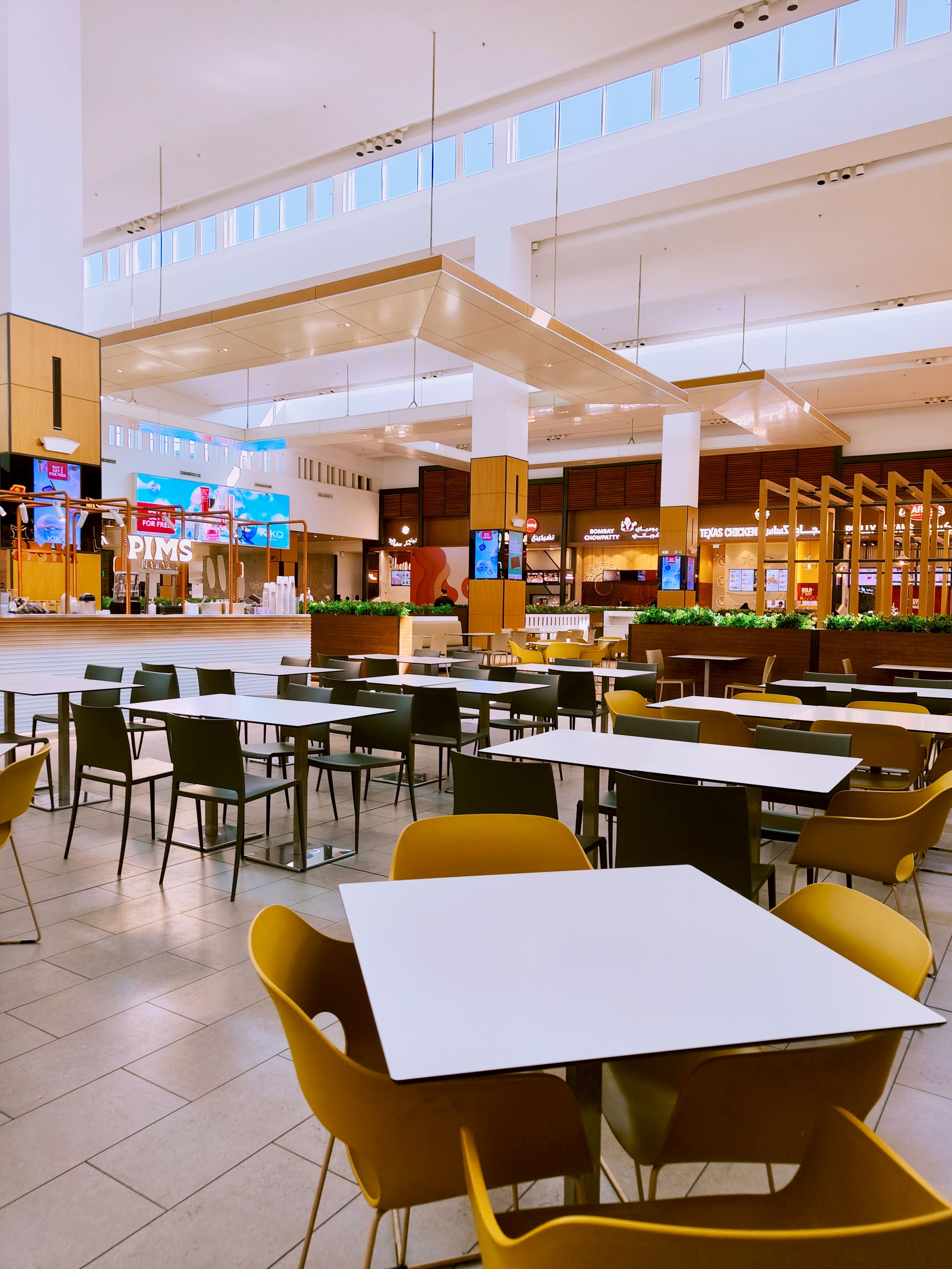 Modern Food Court with Empty Dining Area · Free Stock Photo