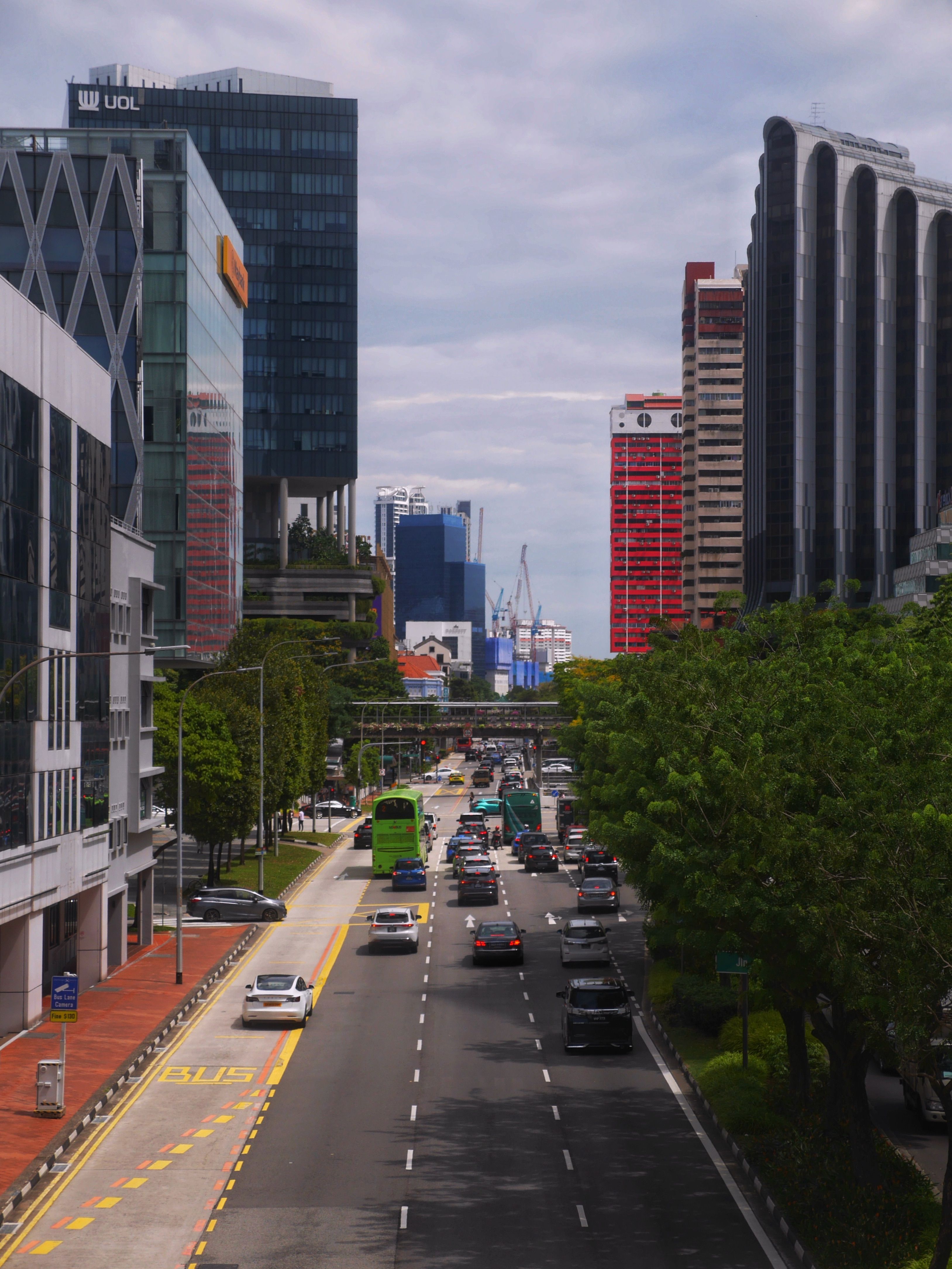 Bustling City Street with Modern Architecture · Free Stock Photo