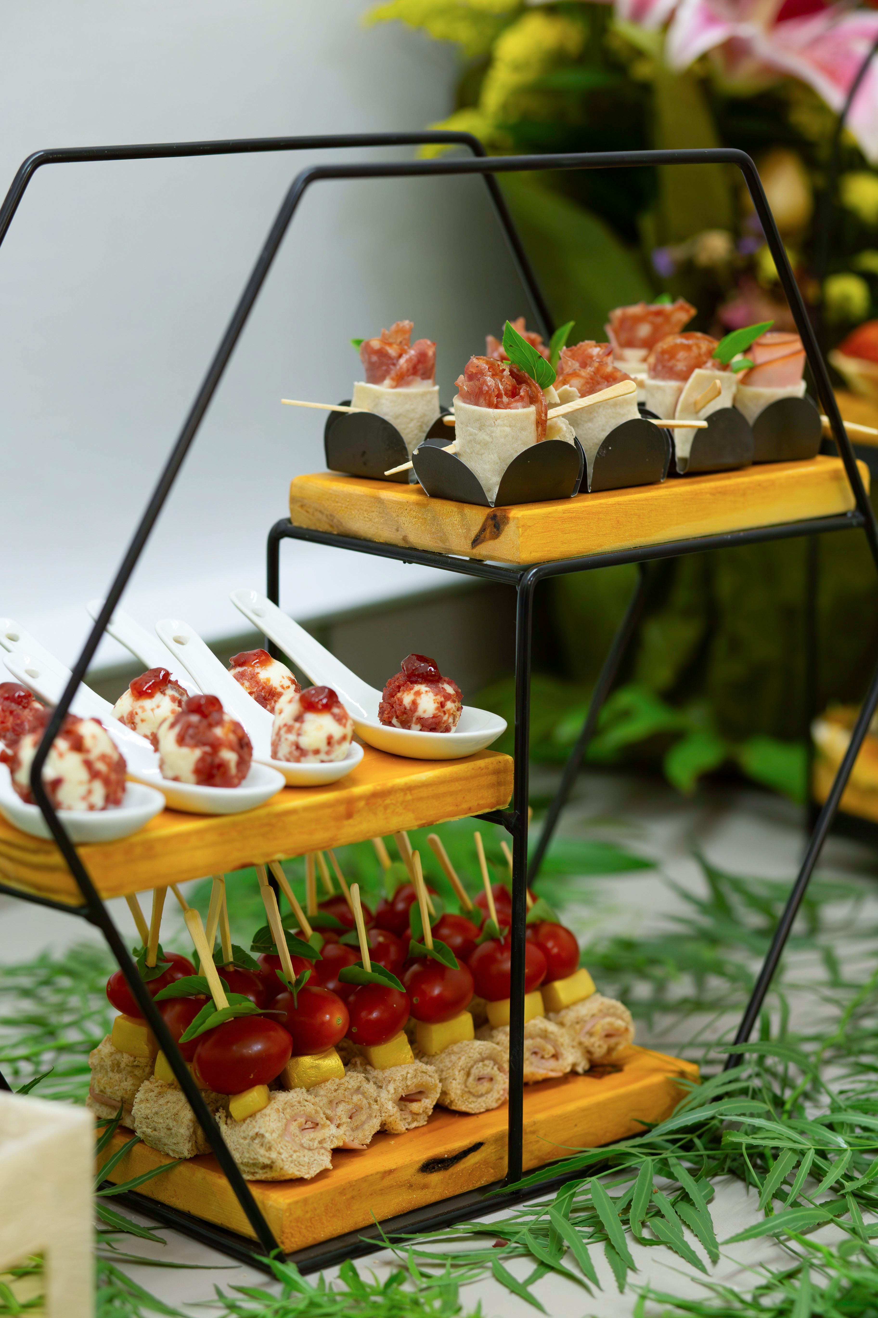 Elegant Catering Display with Gourmet Appetizers · Free Stock Photo