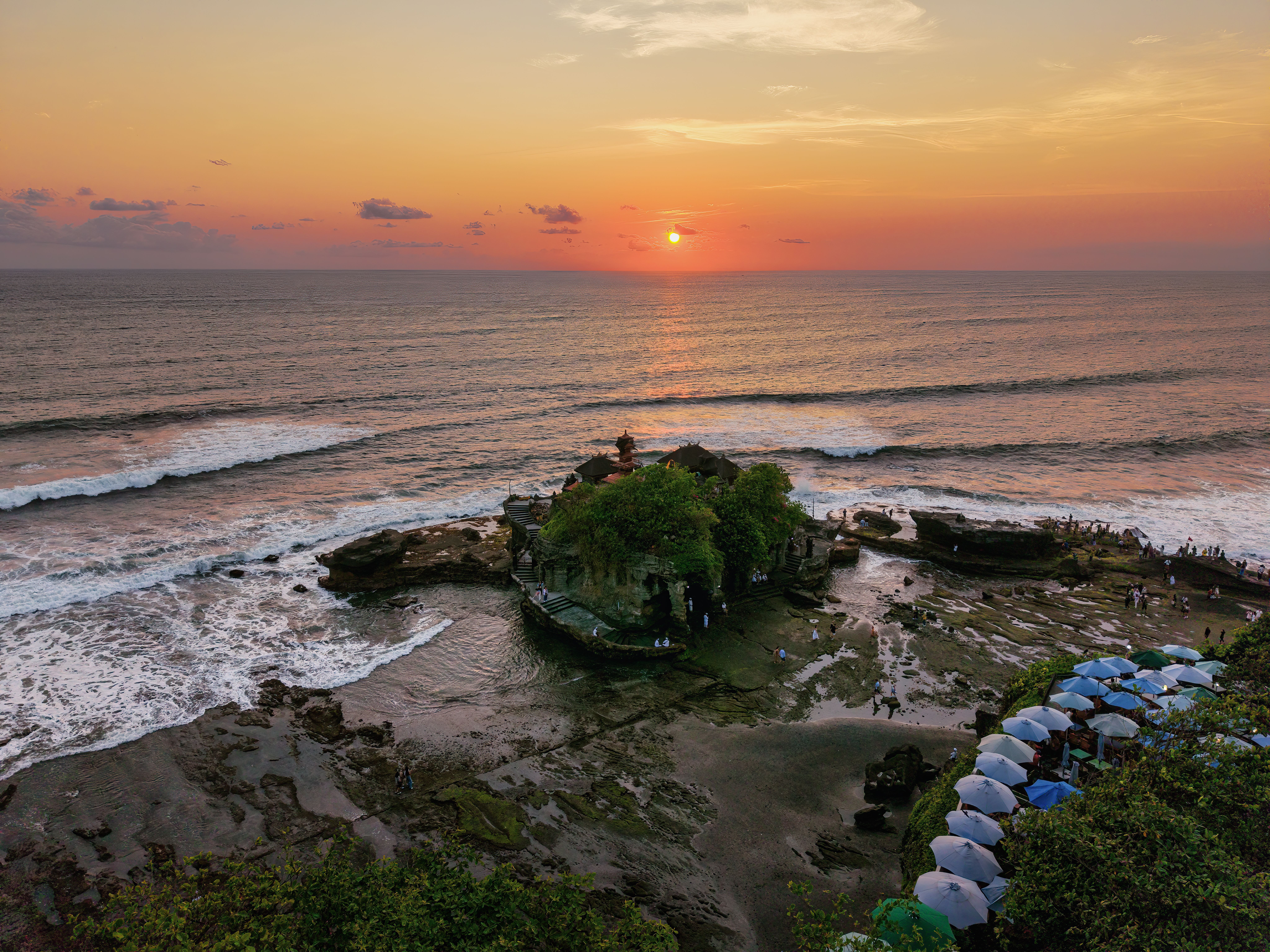 Sunset at Tanah Lot Temple in Bali · Free Stock Photo