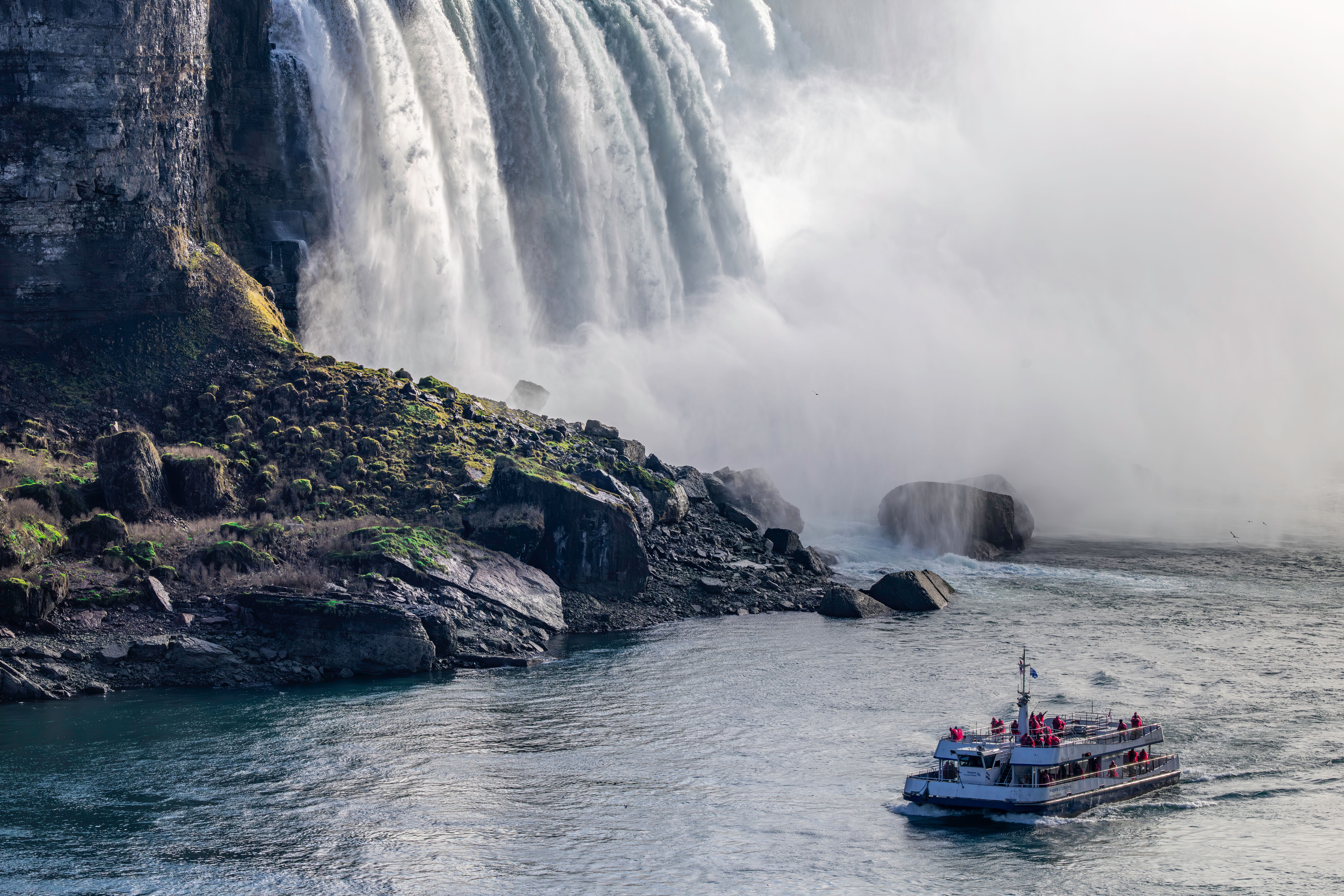 Photo of Ship Near Waterfalls · Free Stock Photo