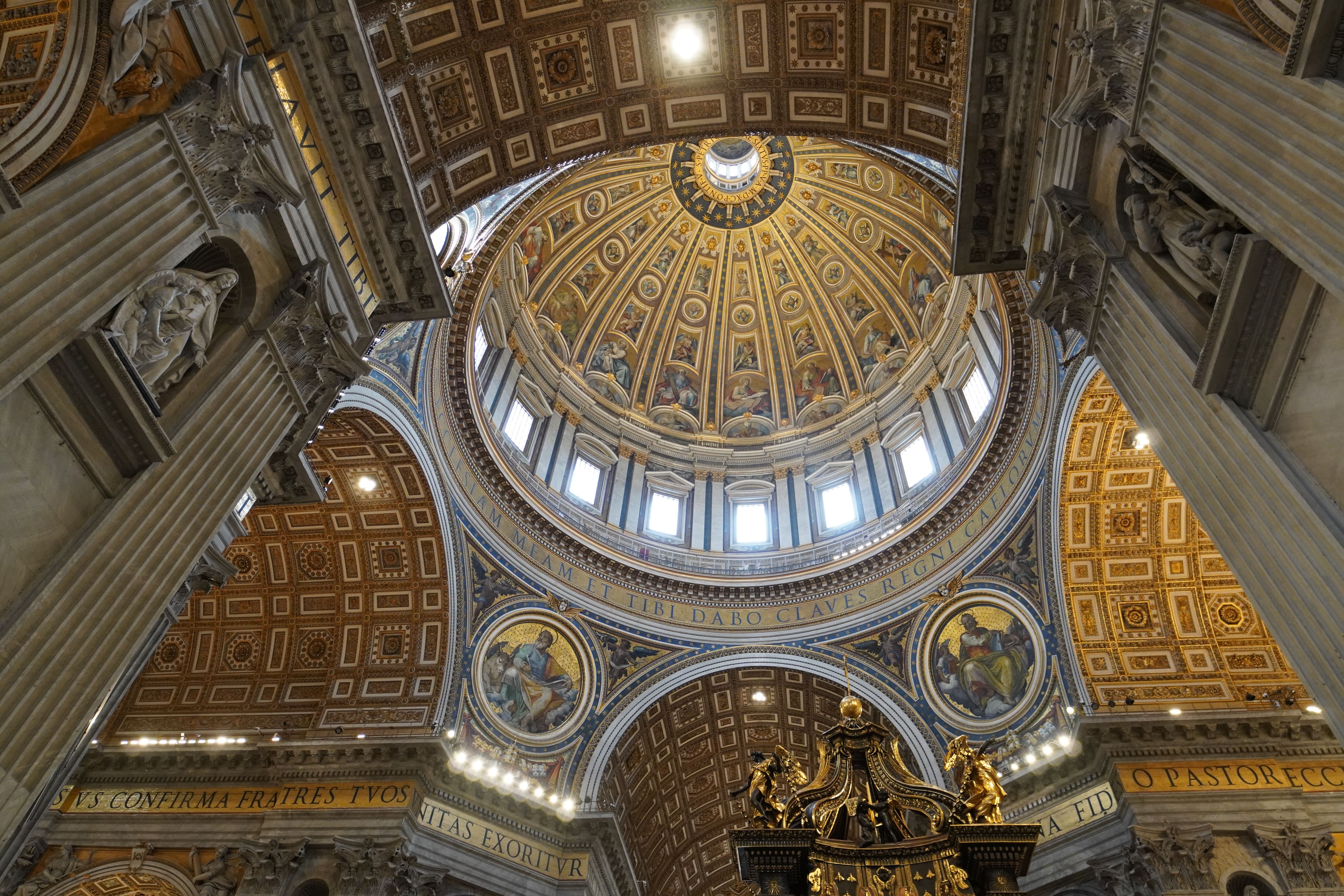 St. Peter's Basilica Dome Interior in Vatican City · Free Stock Photo