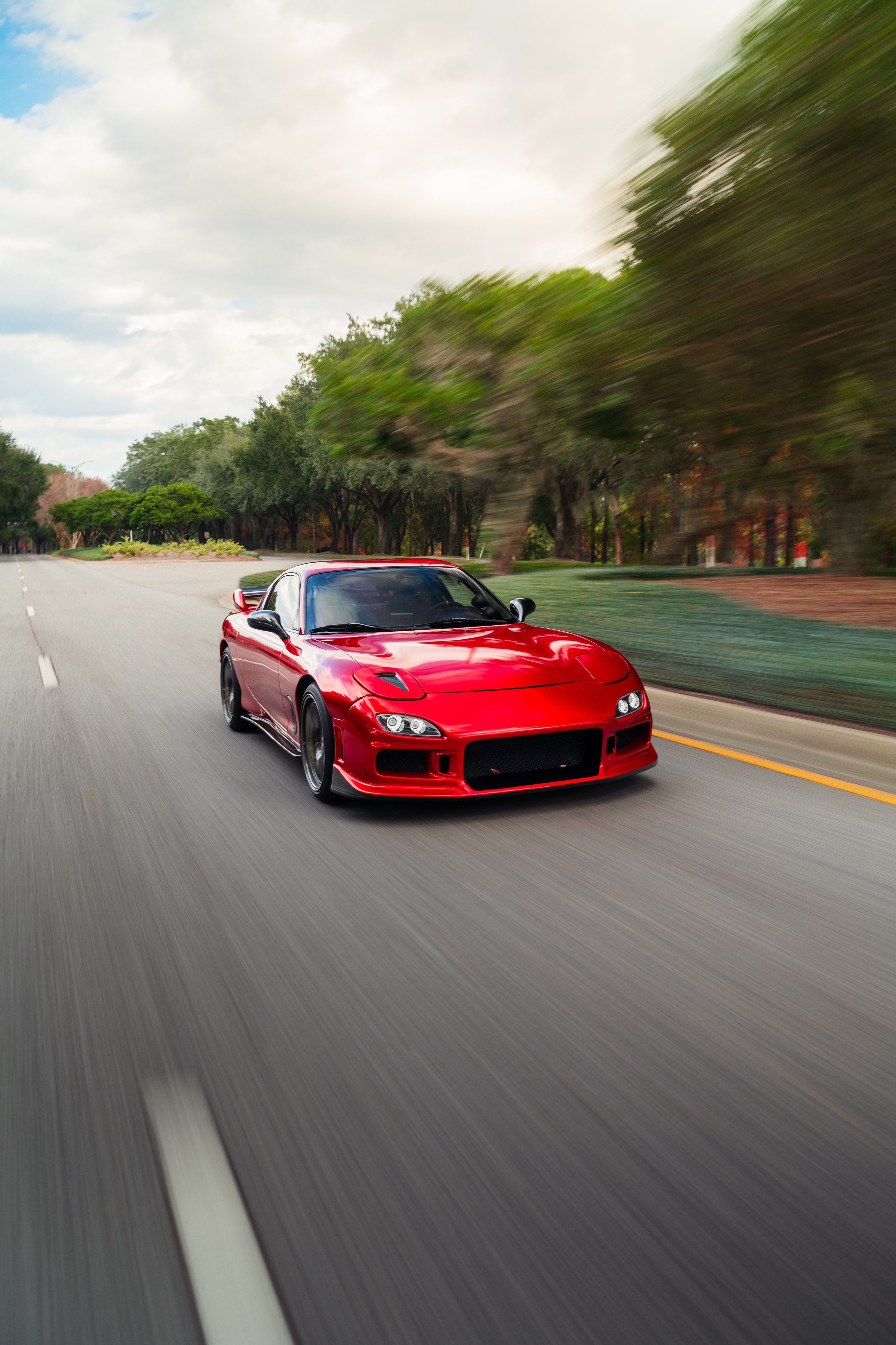 Red Vehicle on the Road · Free Stock Photo