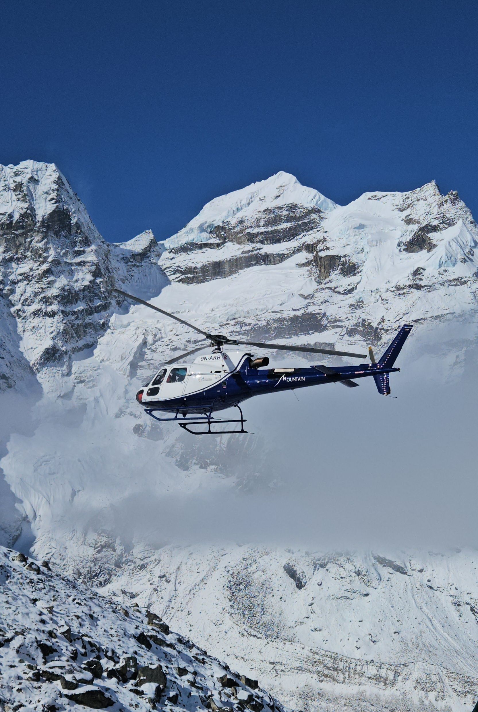 Helicopter Flight Over Nepal's Snowy Himalayas · Free Stock Photo