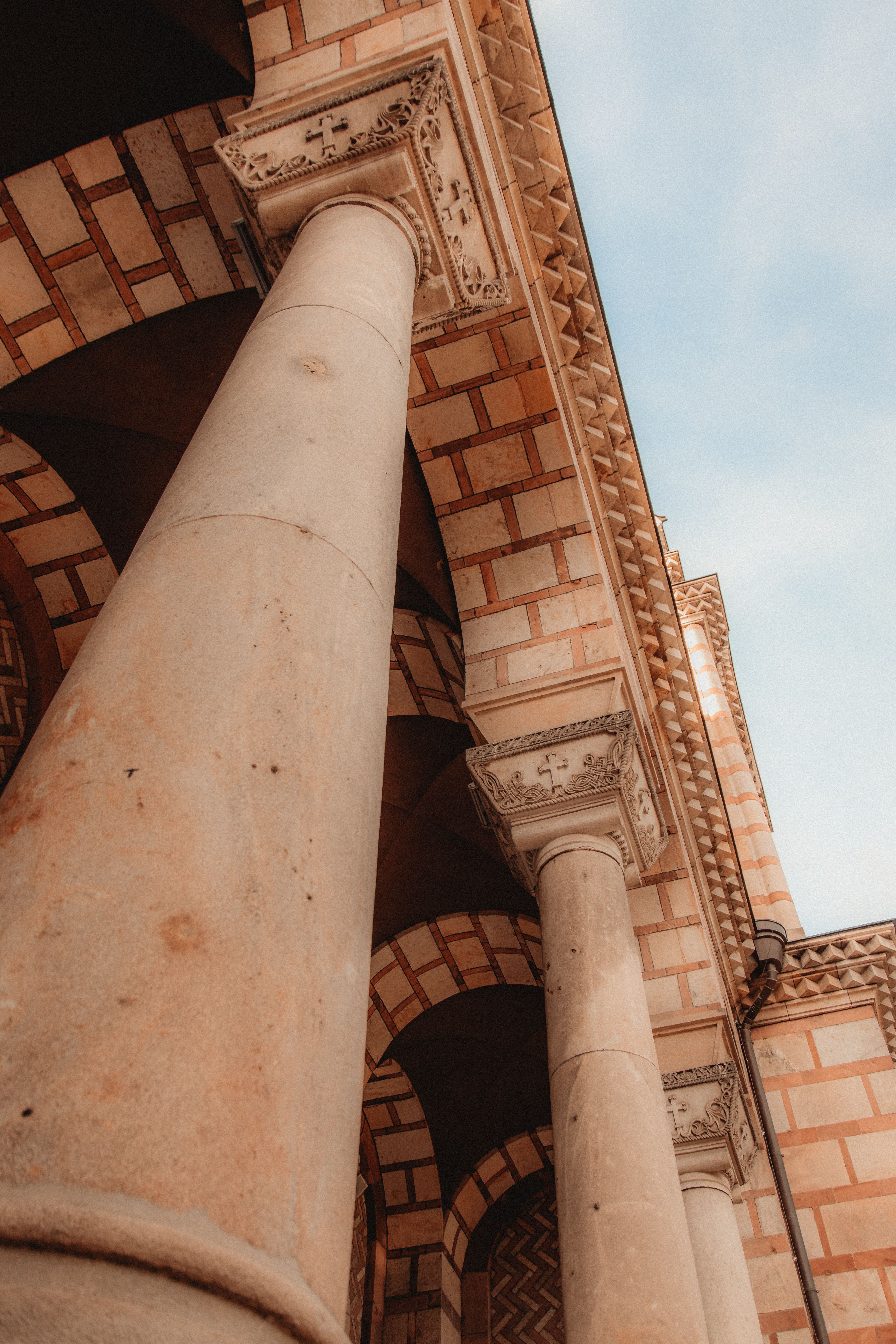 Majestic Columns of Historic Serbian Church · Free Stock Photo