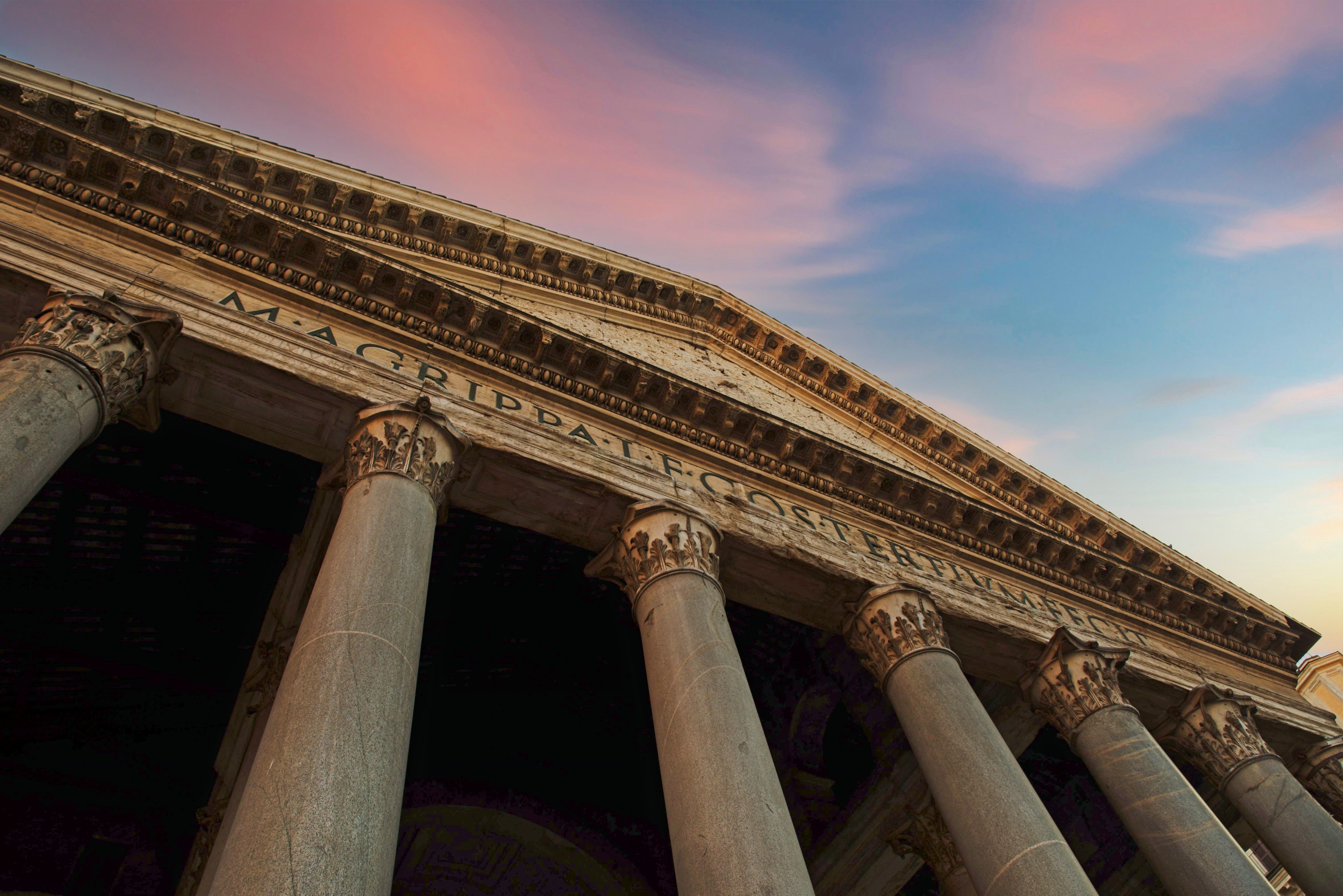 Majestic View of the Pantheon at Sunset · Free Stock Photo