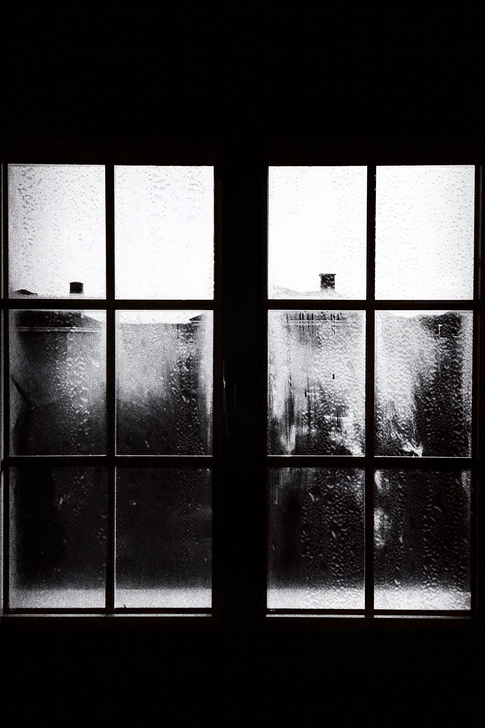 Misty Winter Window with Frosted Glass · Free Stock Photo