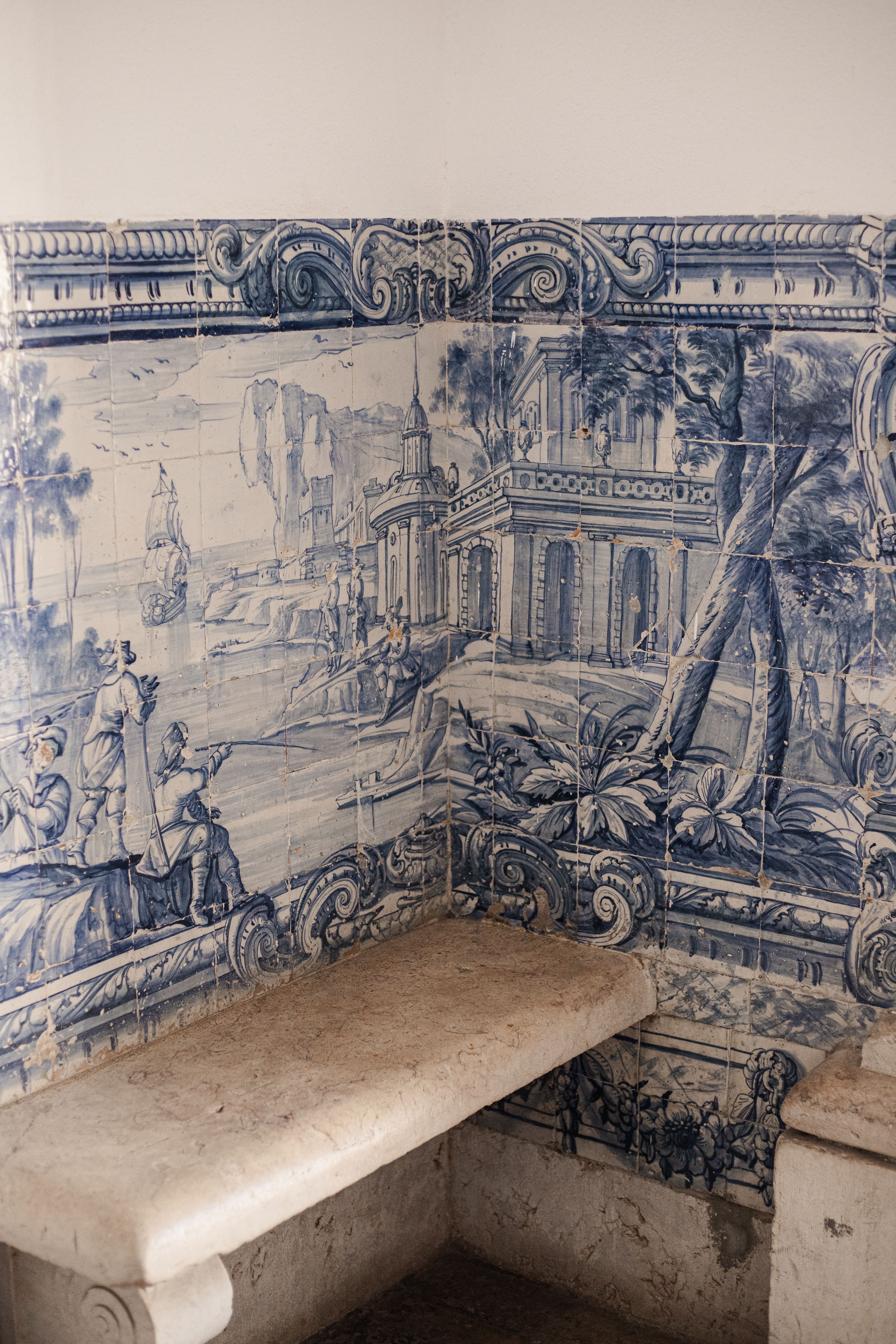 Ornate Azulejo Tile Art in Lisbon Interior · Free Stock Photo