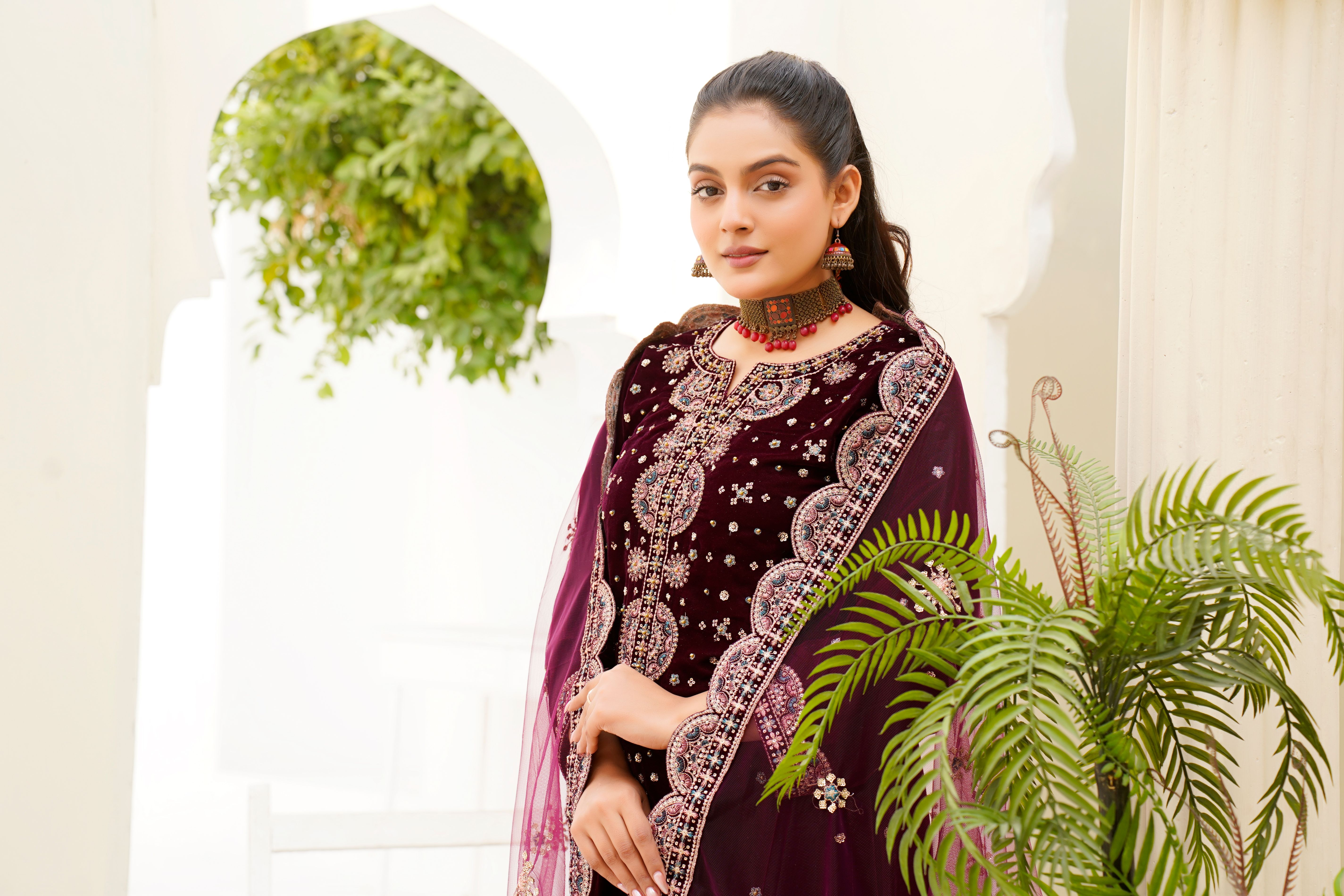 Elegant Woman in Traditional Pakistani Attire · Free Stock Photo