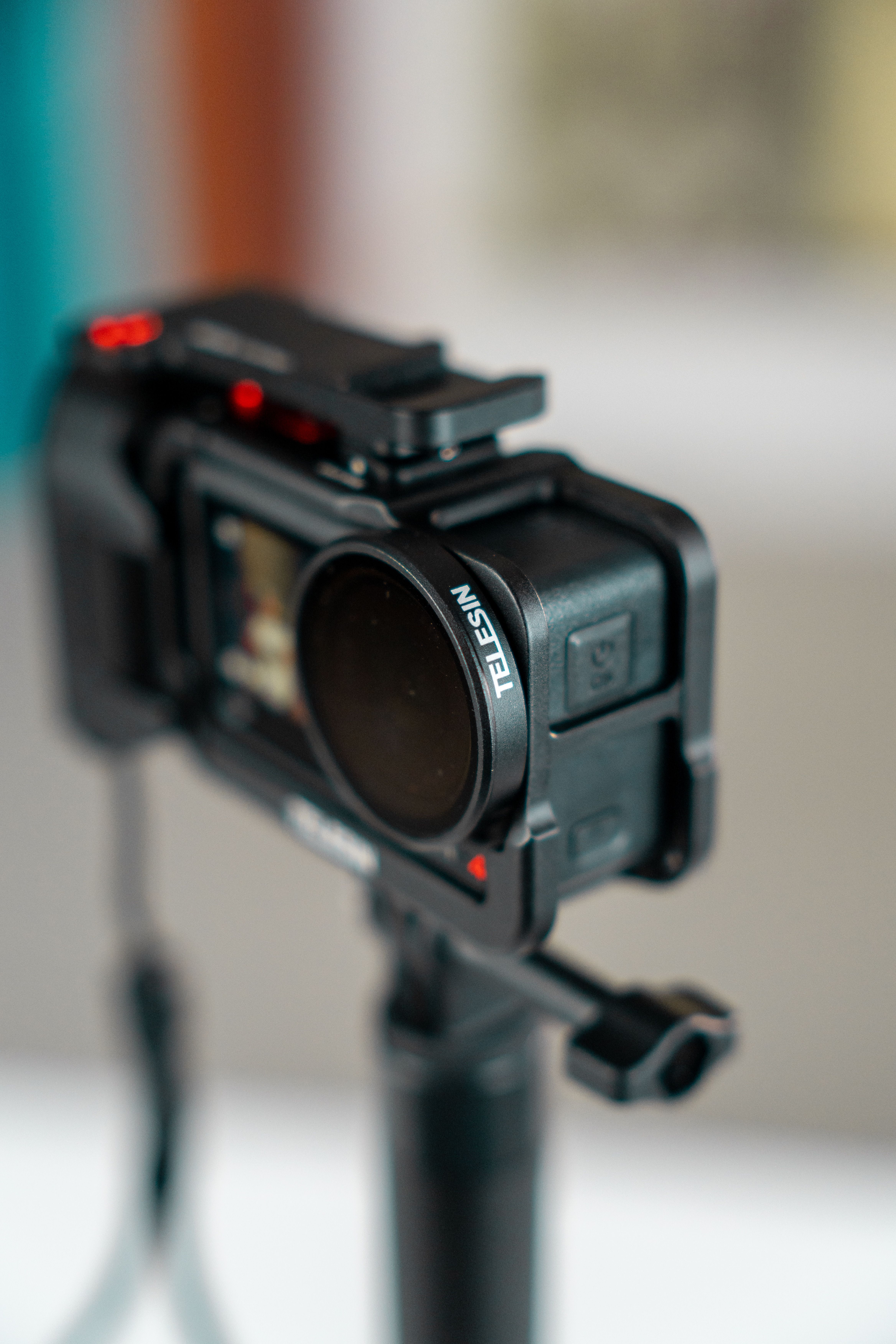 Close-up of a Black Modern Camera on Tripod · Free Stock Photo