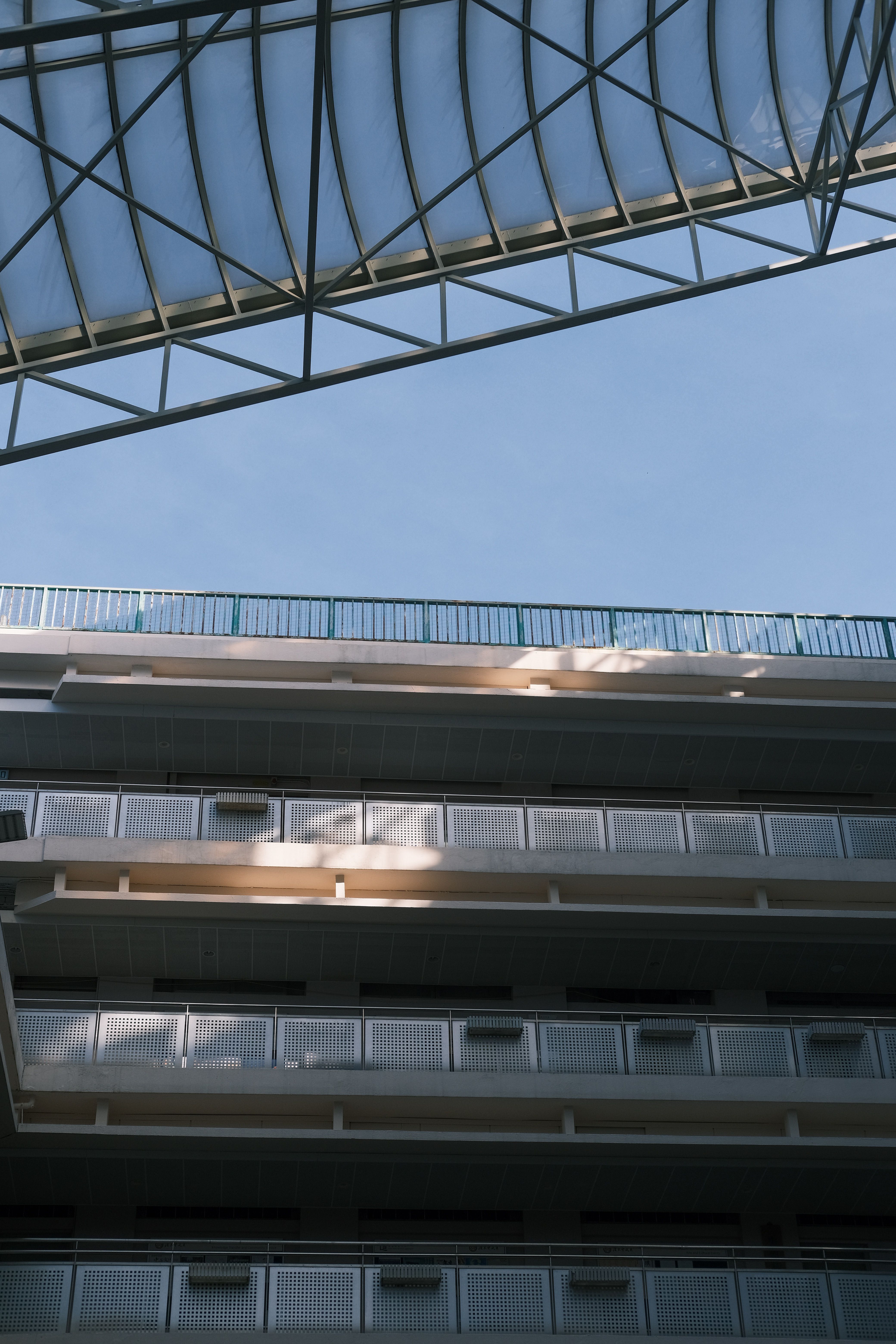 Modern Architectural Structure with Glass Roof · Free Stock Photo