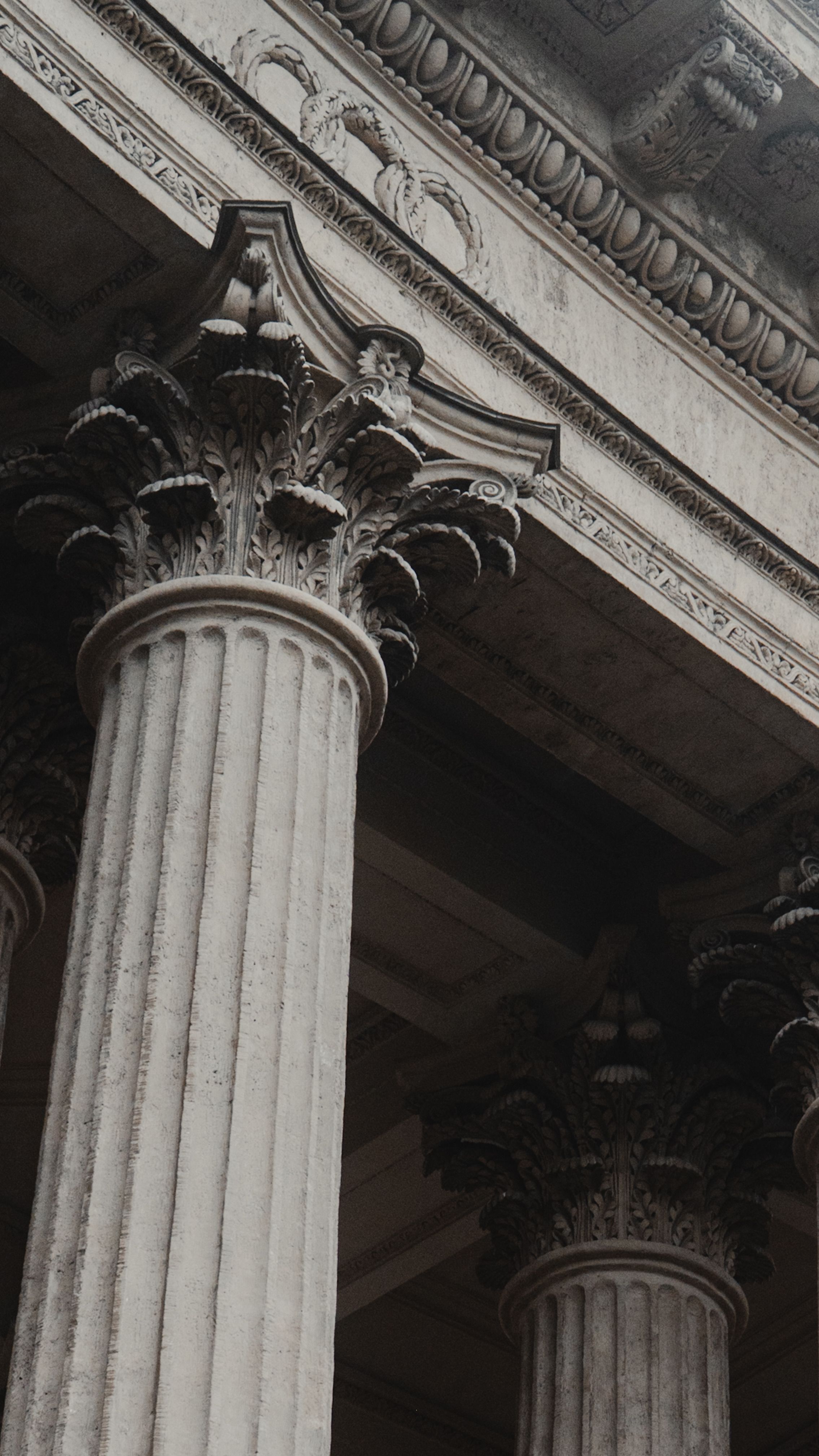 Classic Roman Columns with Corinthian Capitals · Free Stock Photo