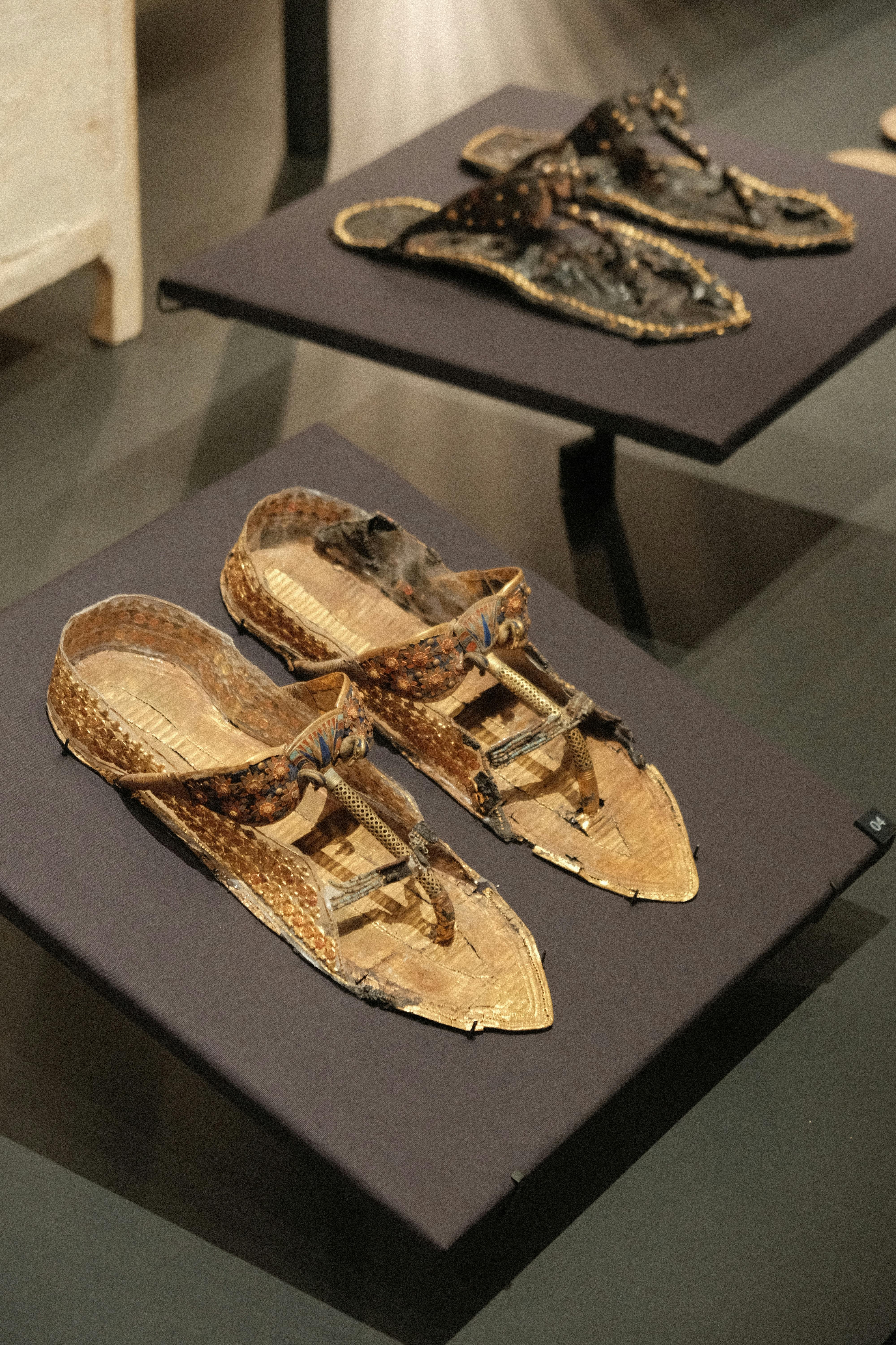 Ancient Egyptian Sandals on Museum Display · Free Stock Photo