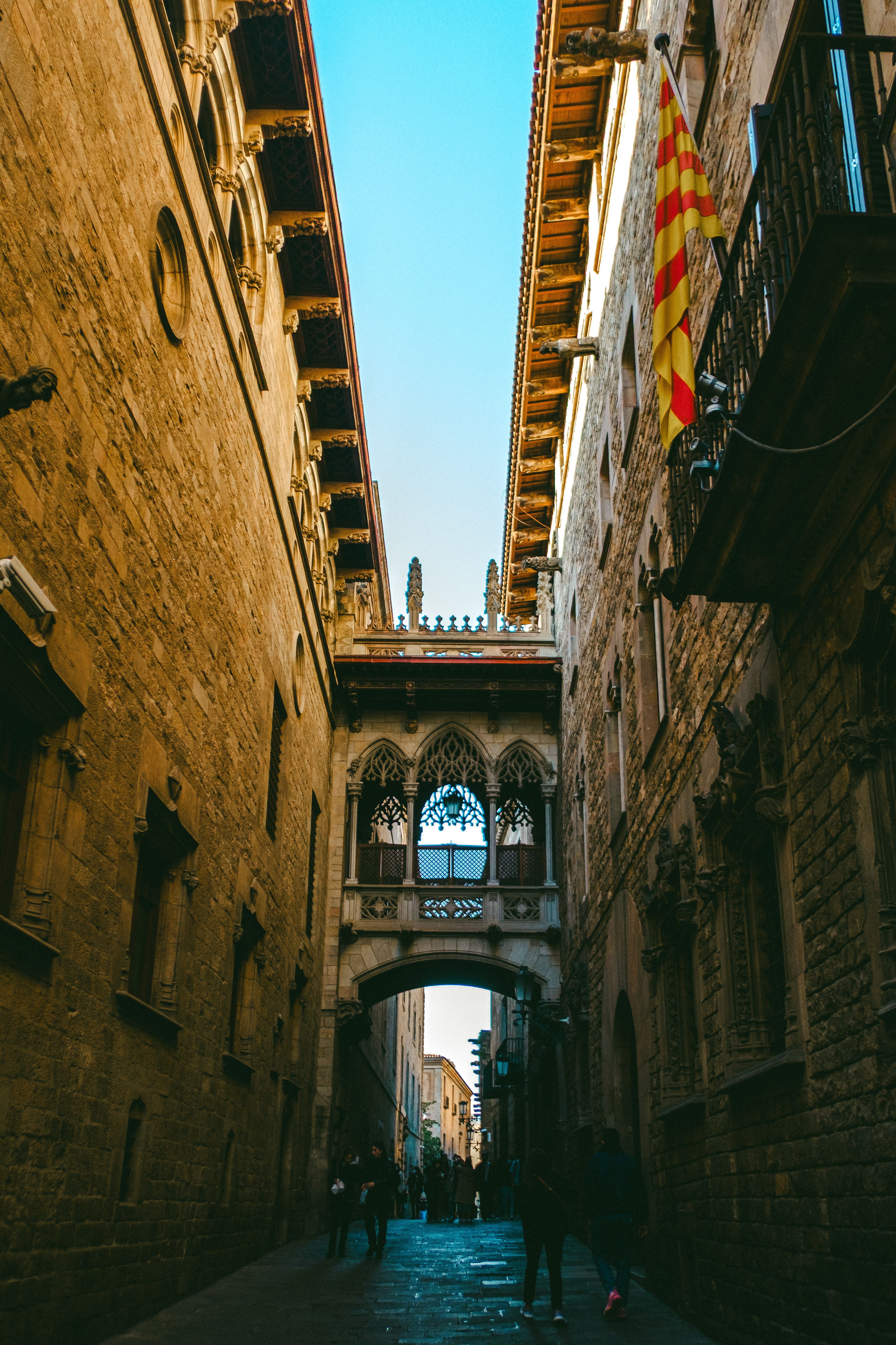 Gothic Quarter Stone Alleyway in Barcelona · Free Stock Photo