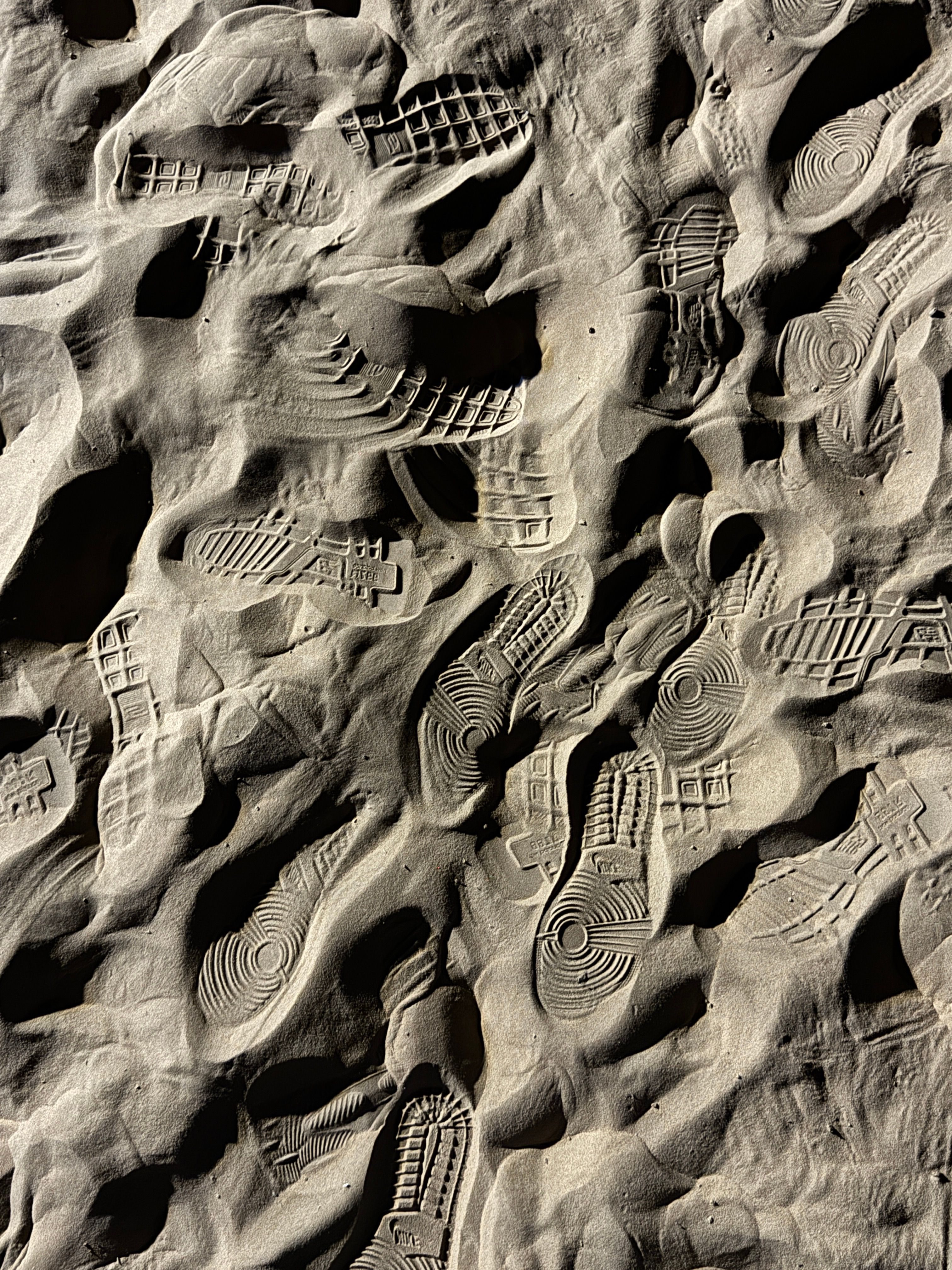 Footprints Imprinted on Desert Sand at Night · Free Stock Photo