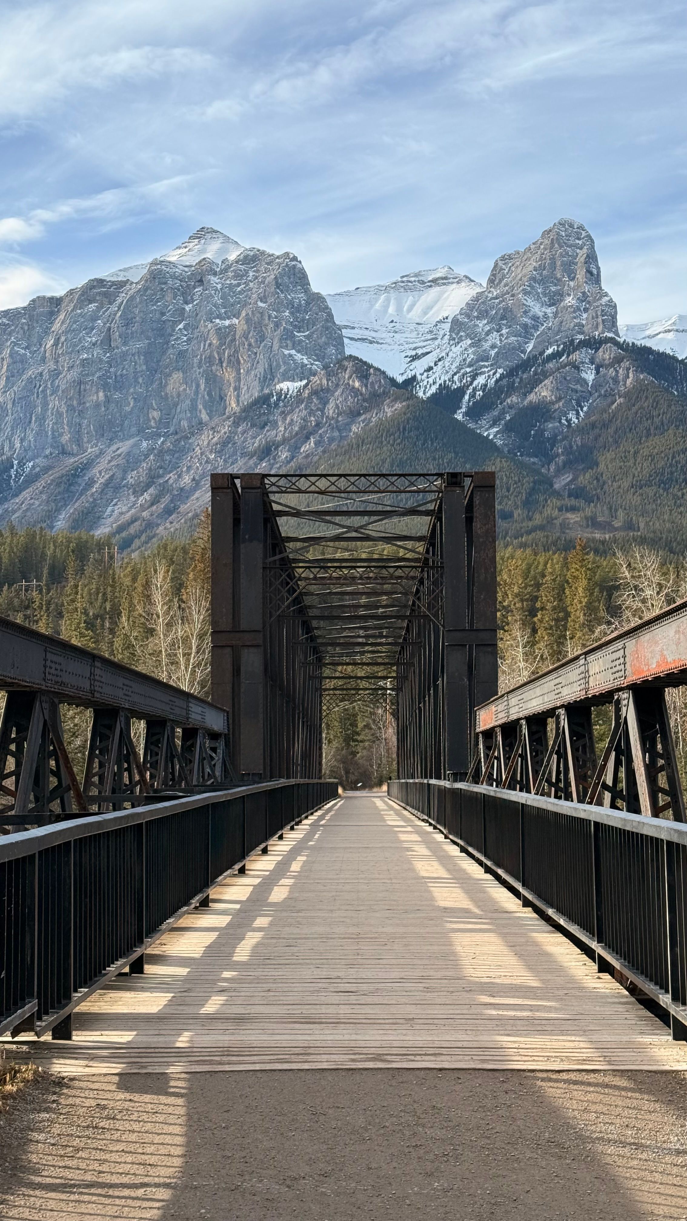 Majestic Mountain View from Iron Bridge · Free Stock Photo
