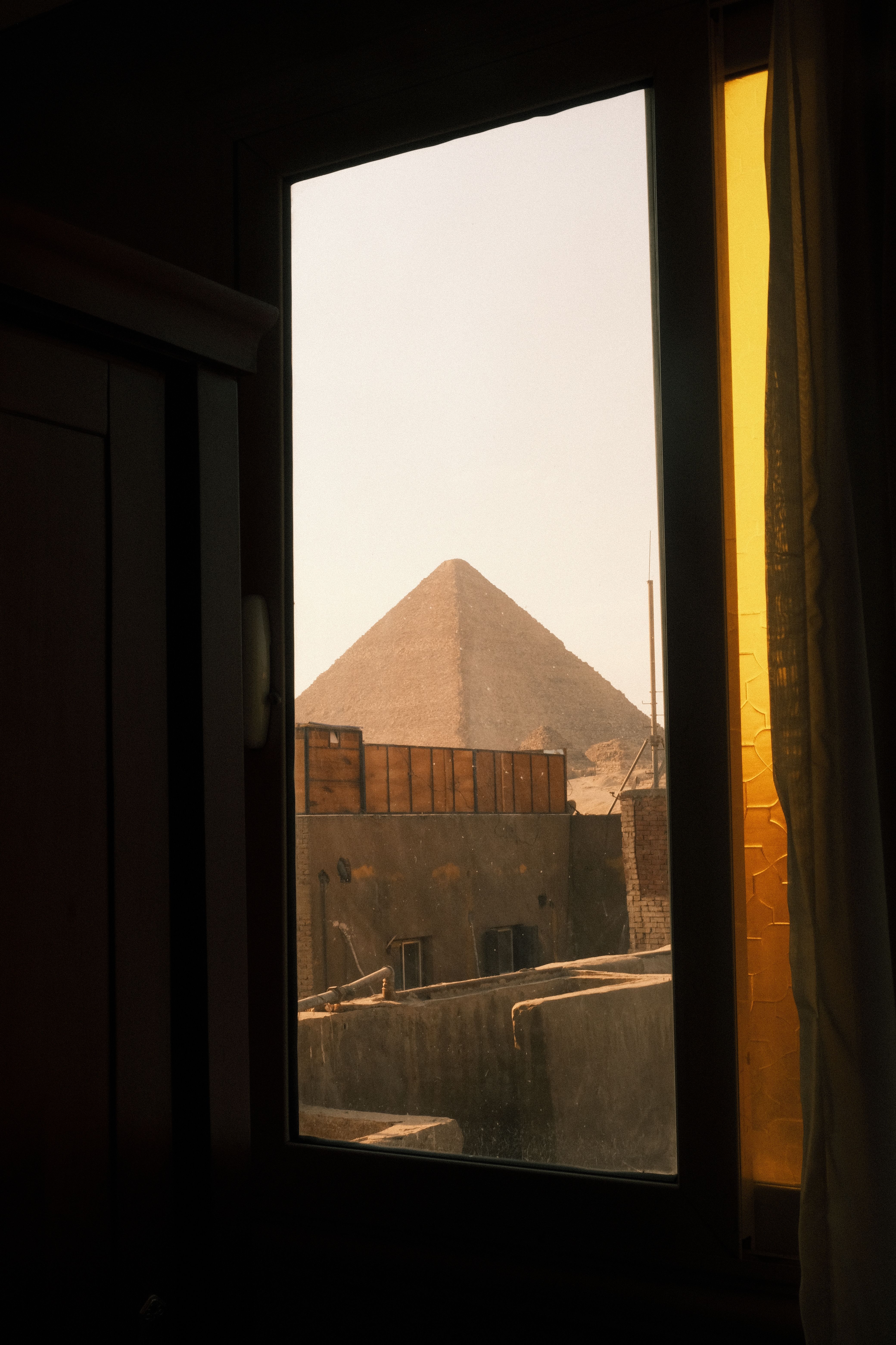 Silhouette View of Pyramid from Egyptian Museum · Free Stock Photo