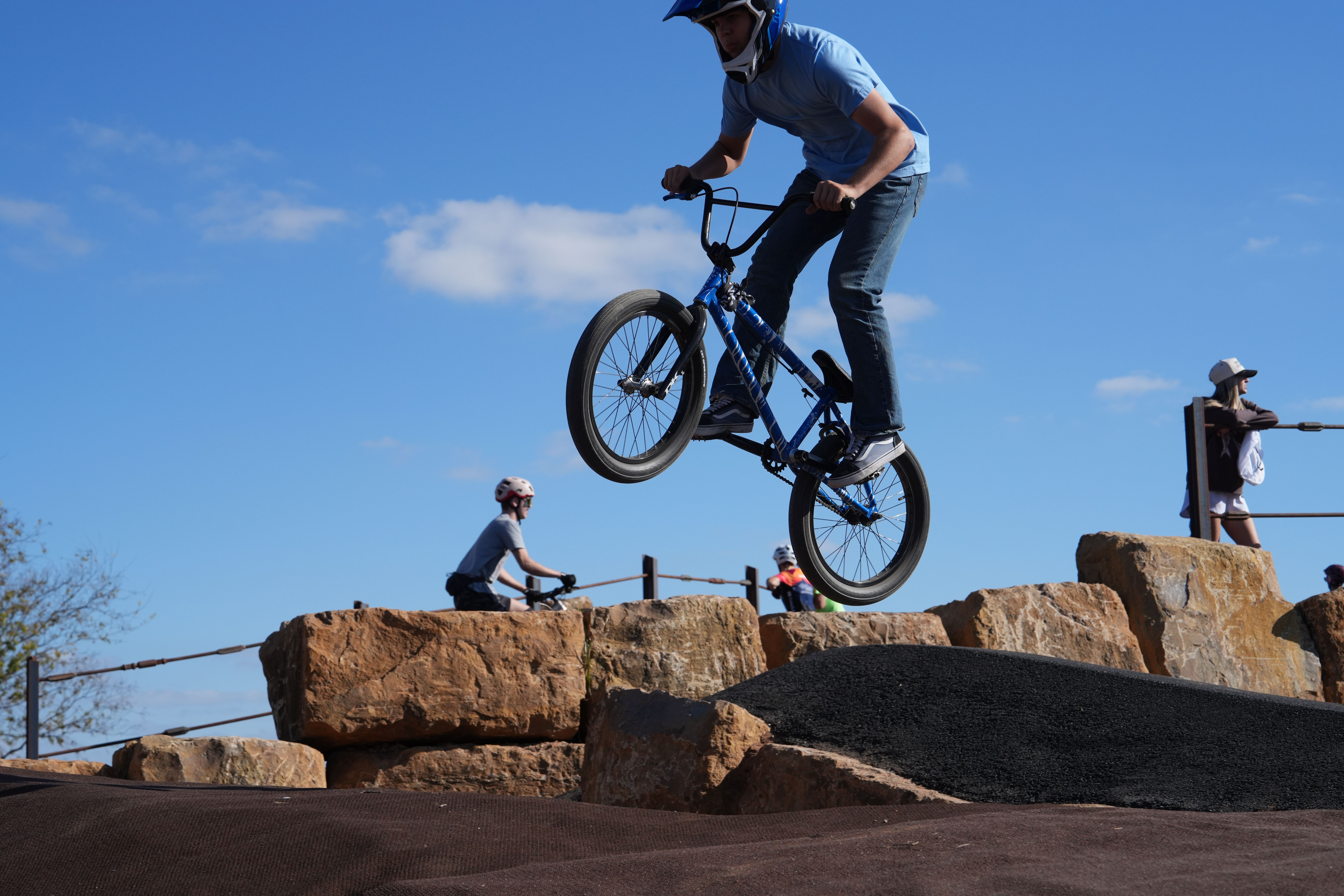 Young Man Performing BMX Stunt in Skate Park · Free Stock Photo