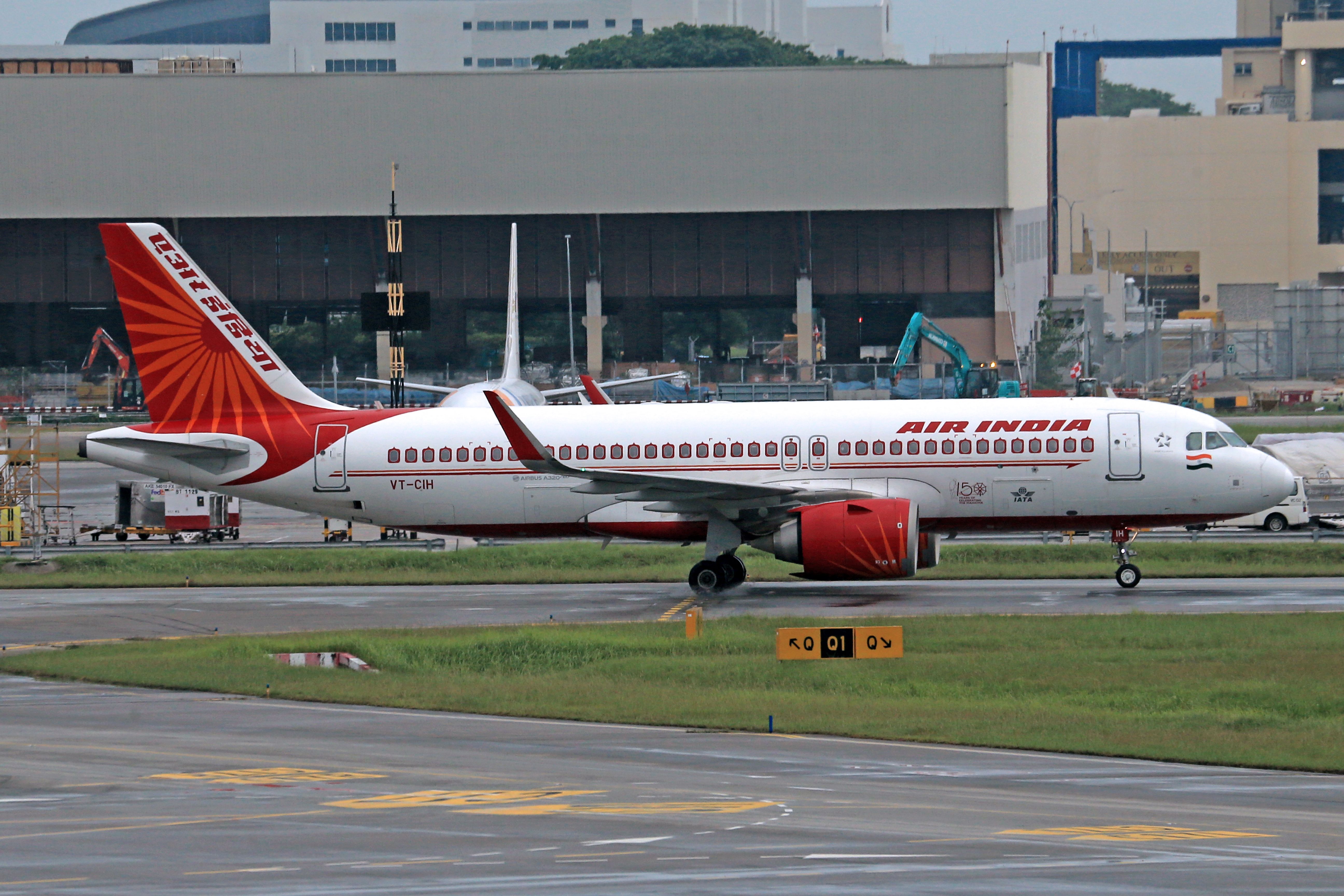 Air India Airbus on Runway at Airport · Free Stock Photo