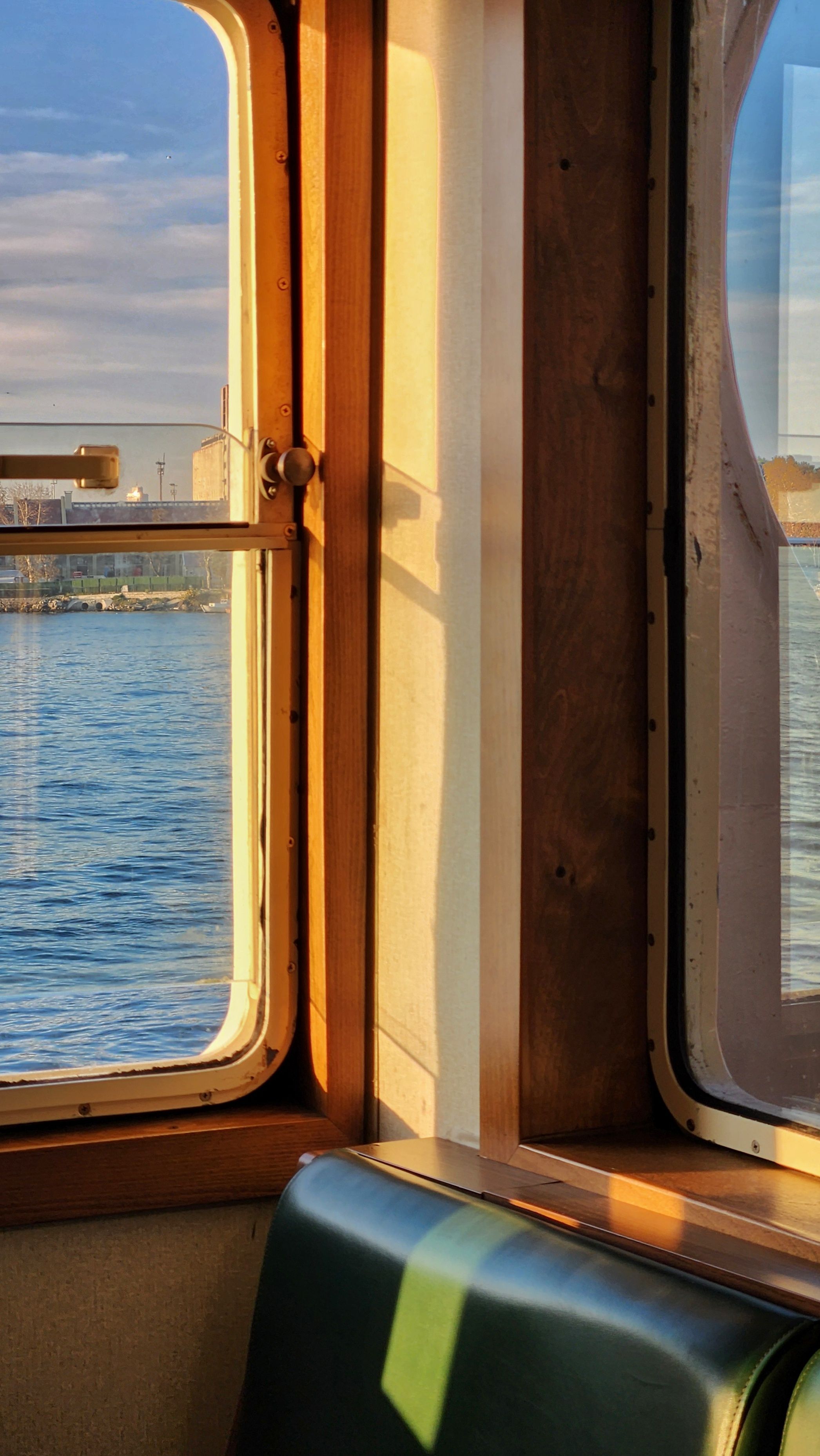 Scenic İstanbul Ferry Interior with Ocean View · Free Stock Photo