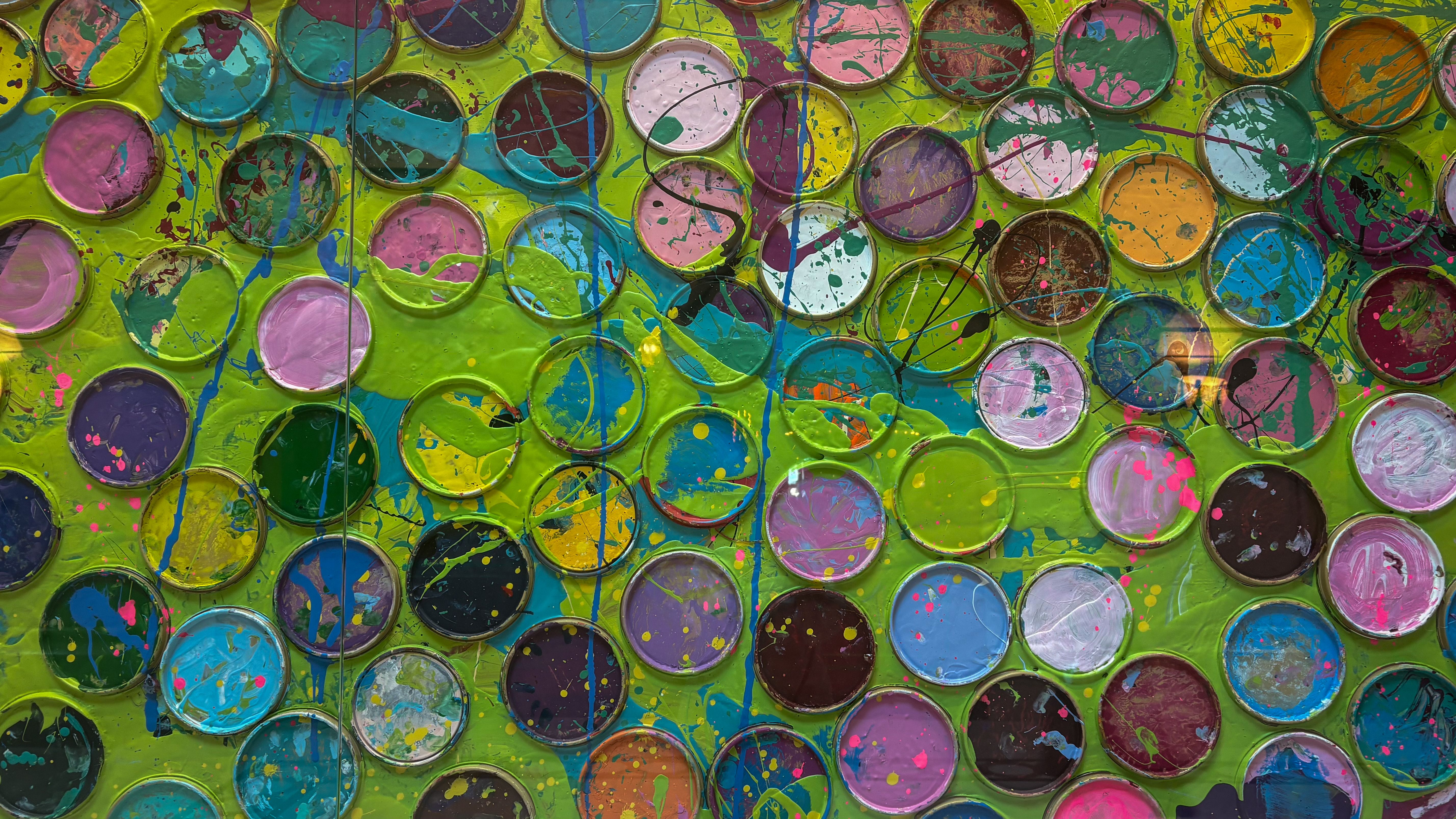 Colorful Abstract Paint Lid Art Pattern · Free Stock Photo