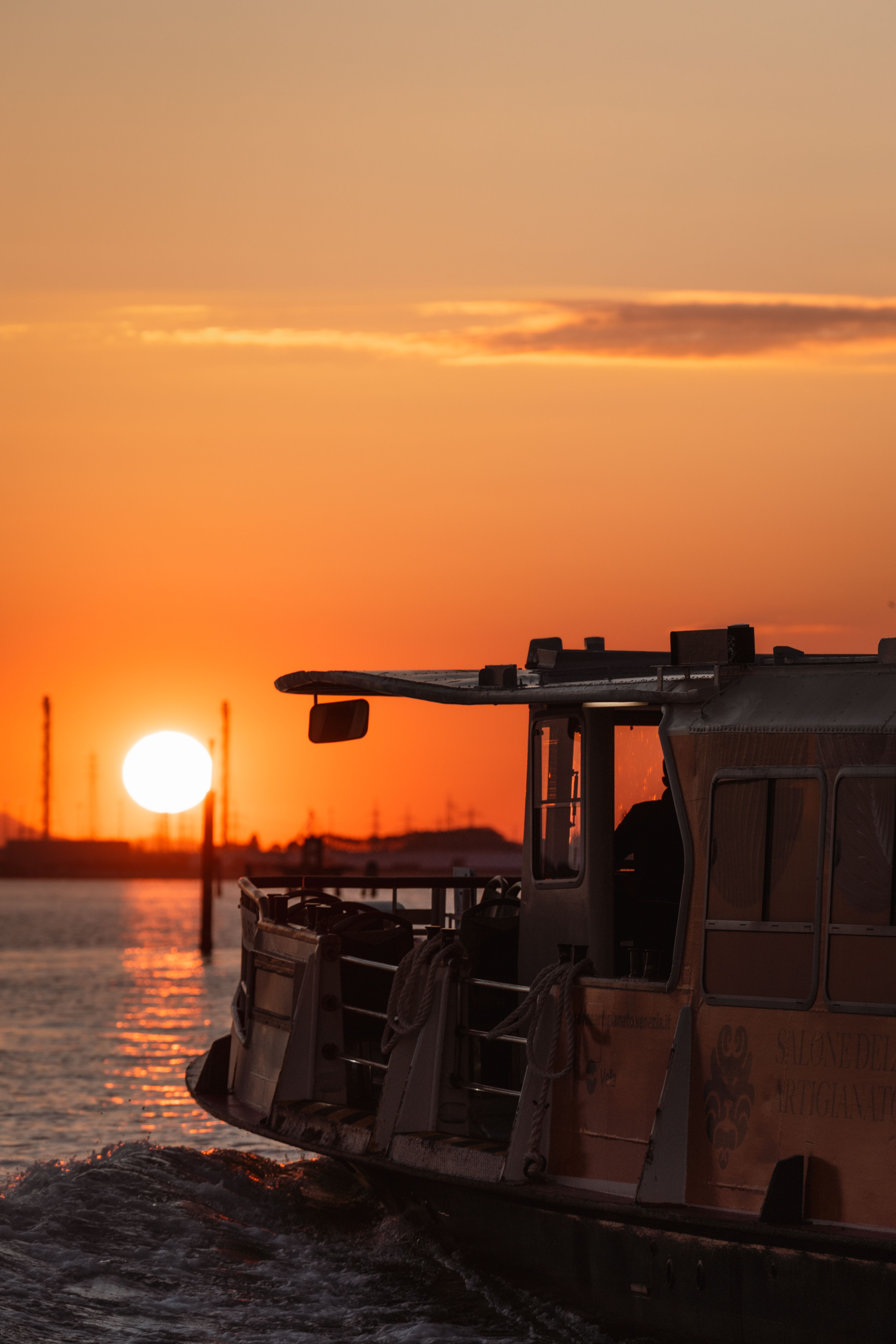 Sunset Cruise with Ferry in Scenic Waters · Free Stock Photo