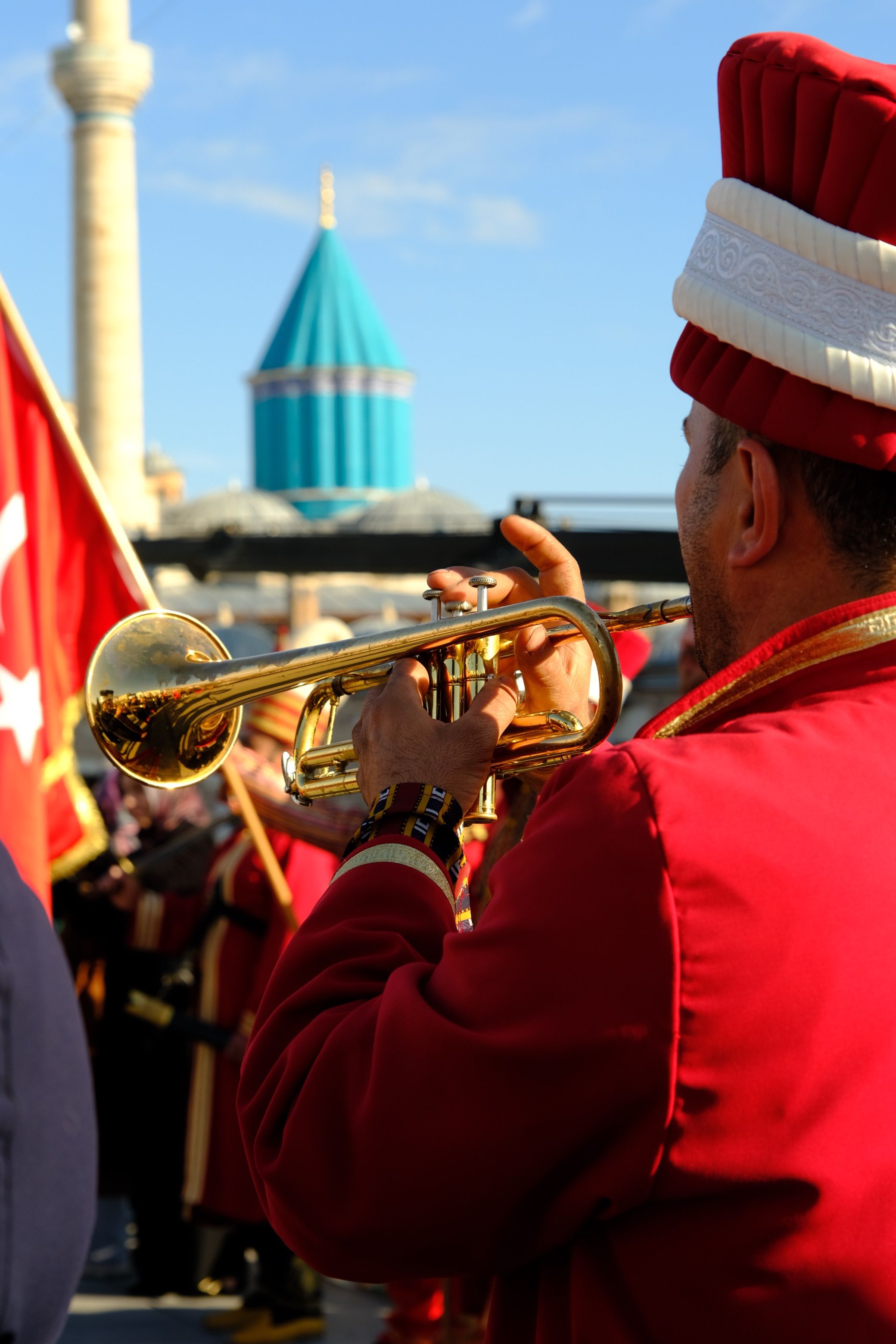 Traditional Turkish Musician Playing Trumpet · Free Stock Photo