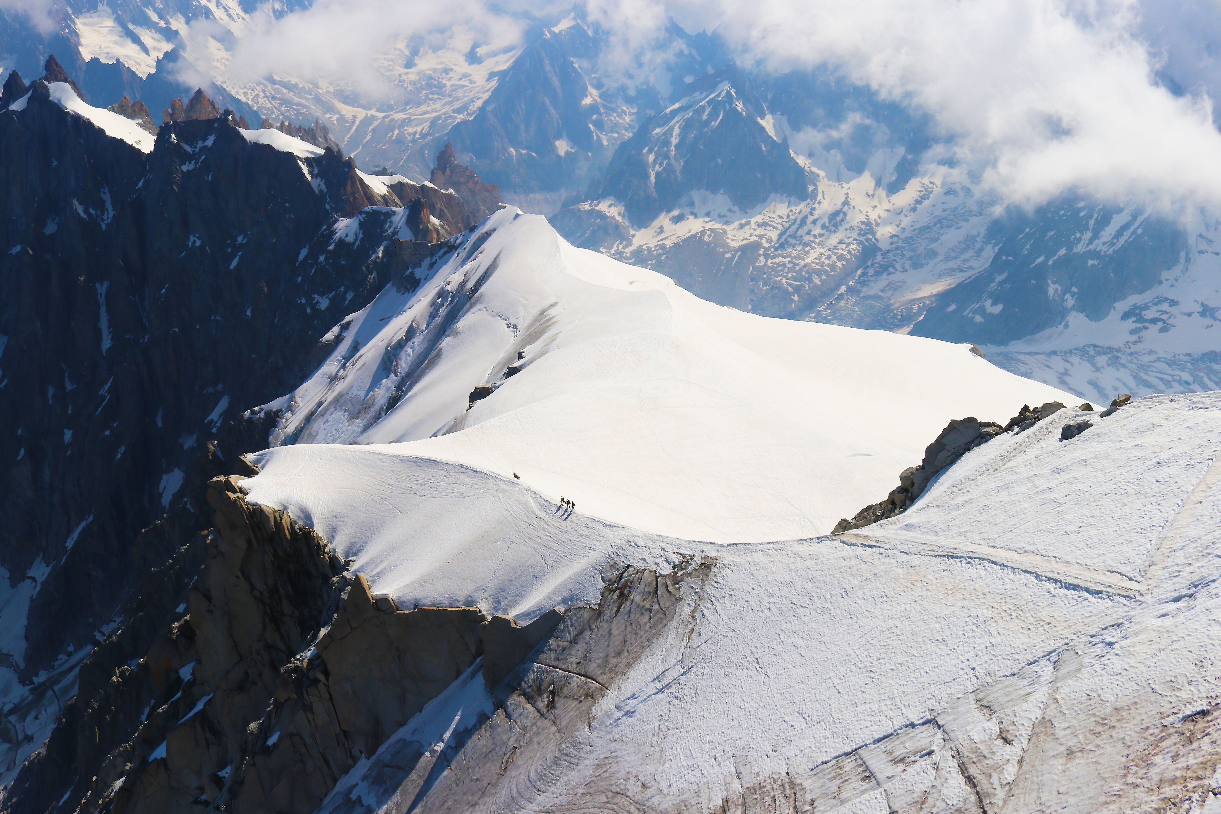Aerial View of Snowy Peaks in Montblanc, France · Free Stock Photo