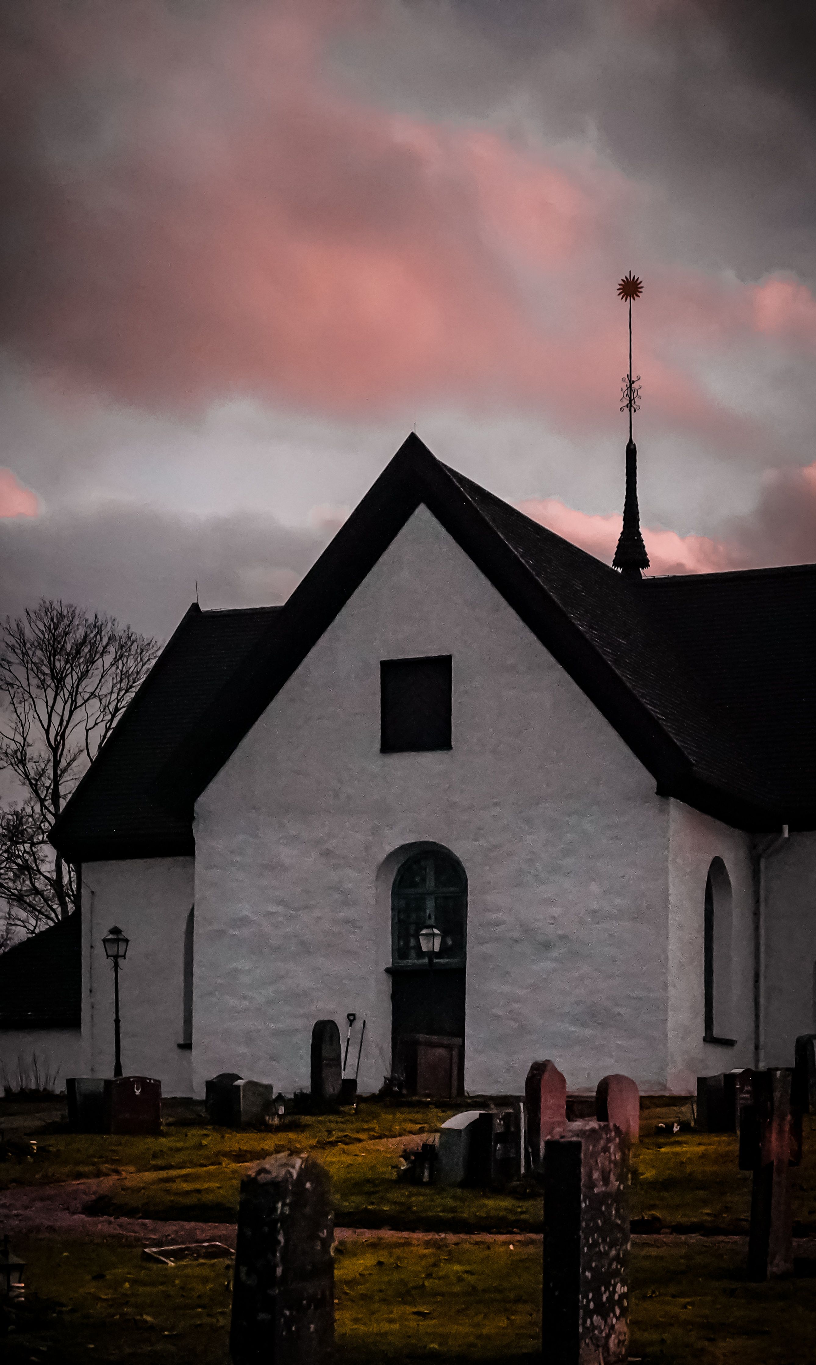 Twilight Over Historic Church in Jönköping County · Free Stock Photo