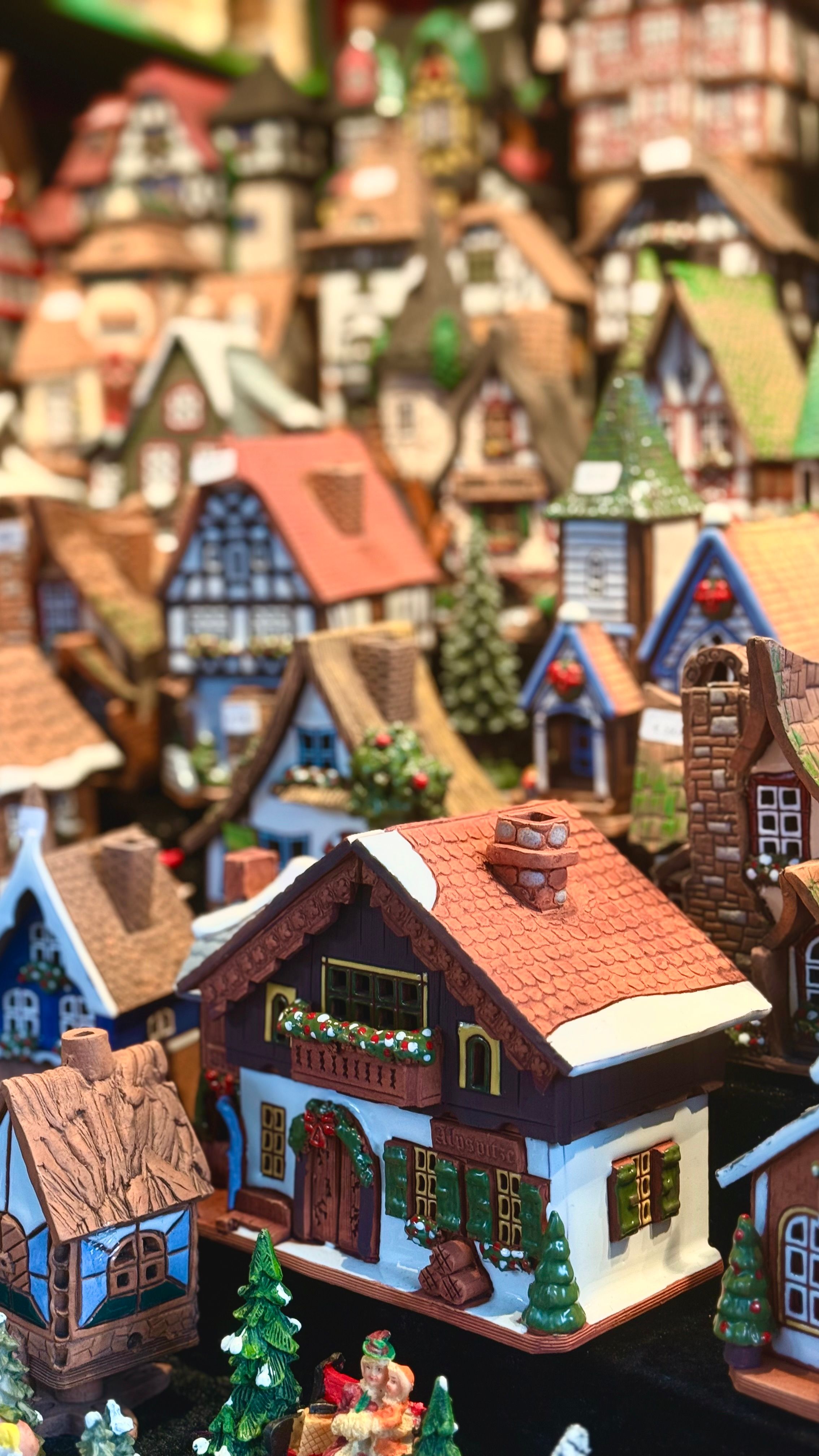 Charming Miniature Winter Village Display · Free Stock Photo