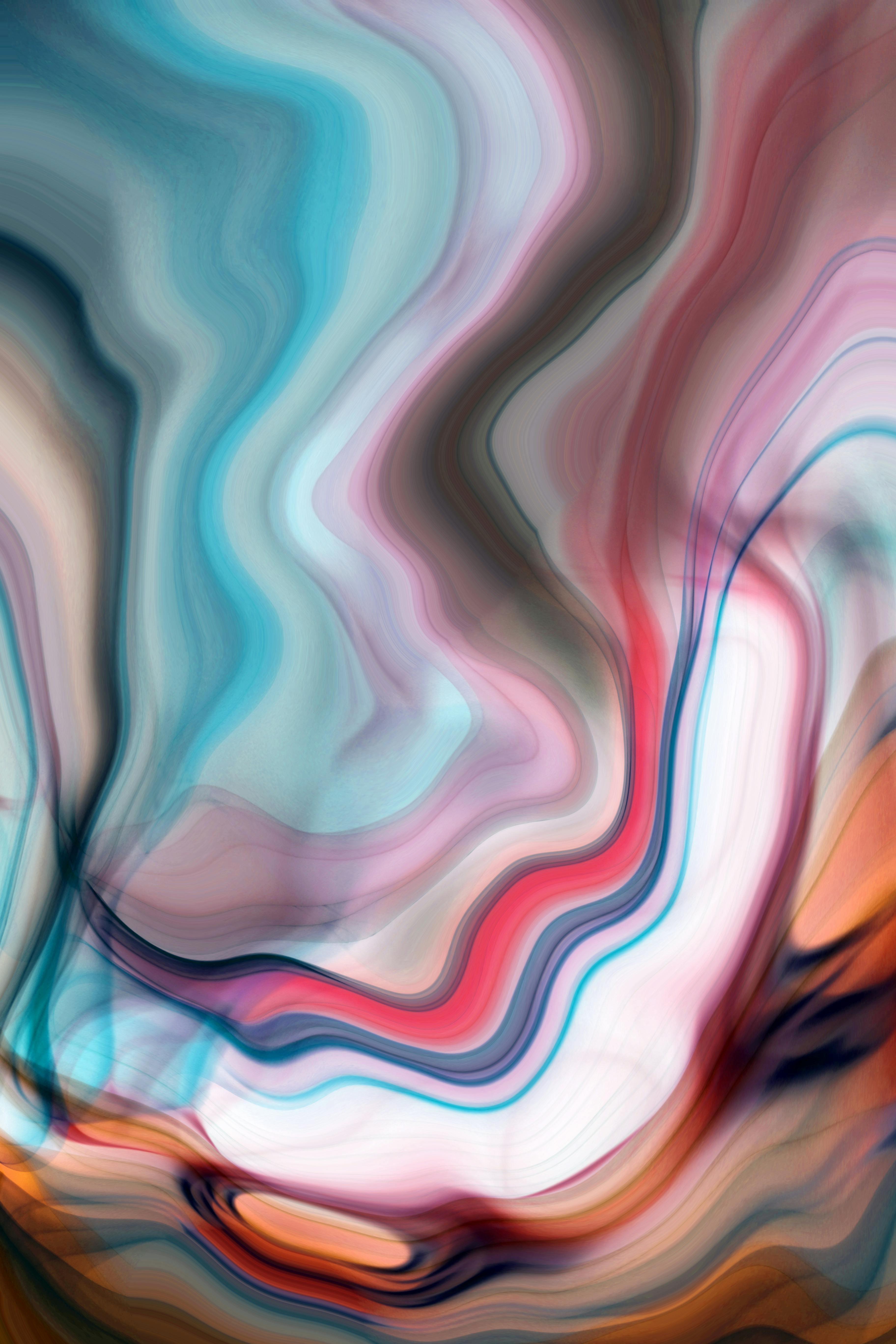Colorful Abstract Waves in Fluid Art Style · Free Stock Photo