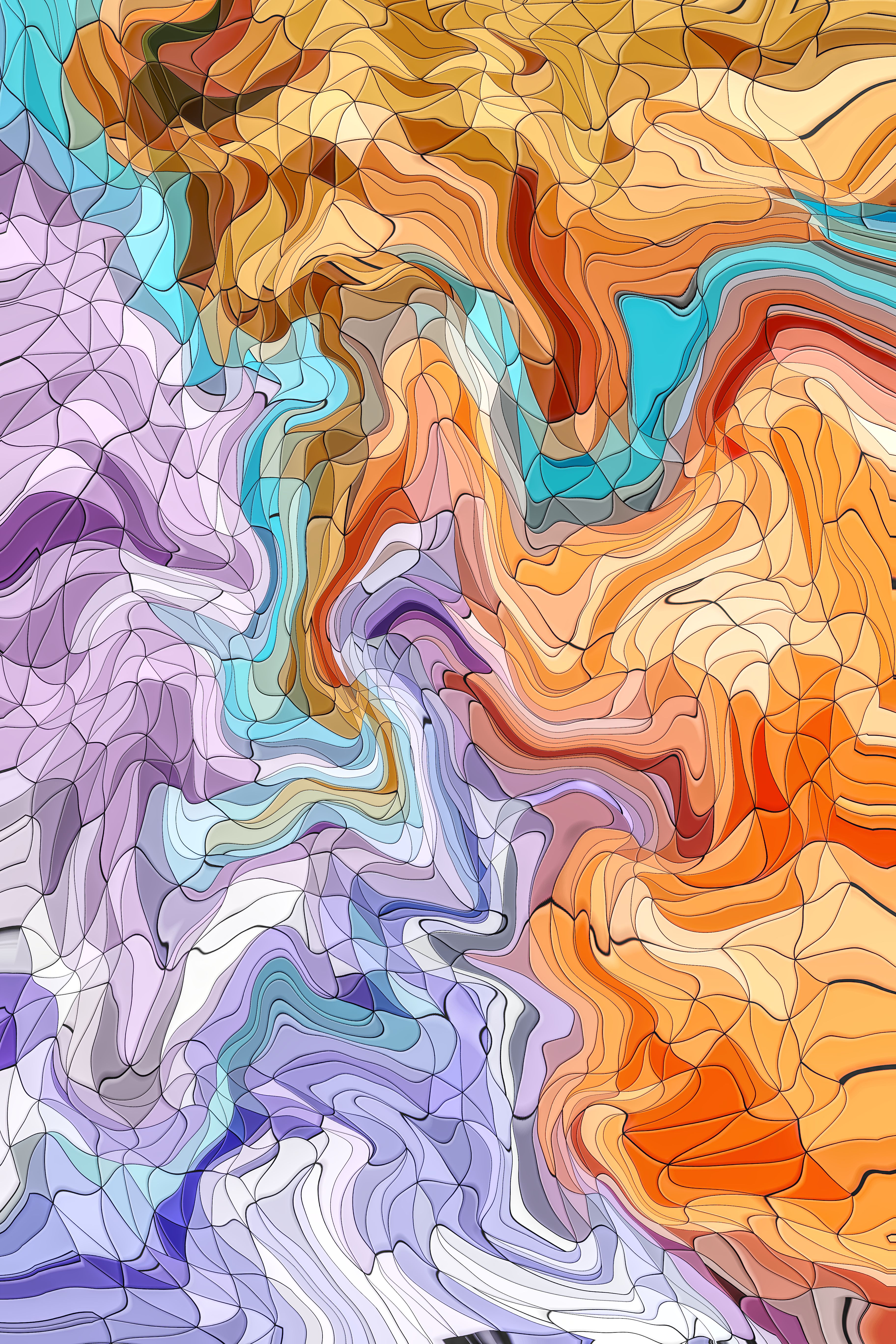 Vibrant Abstract Art with Flowing Colorful Patterns · Free Stock Photo