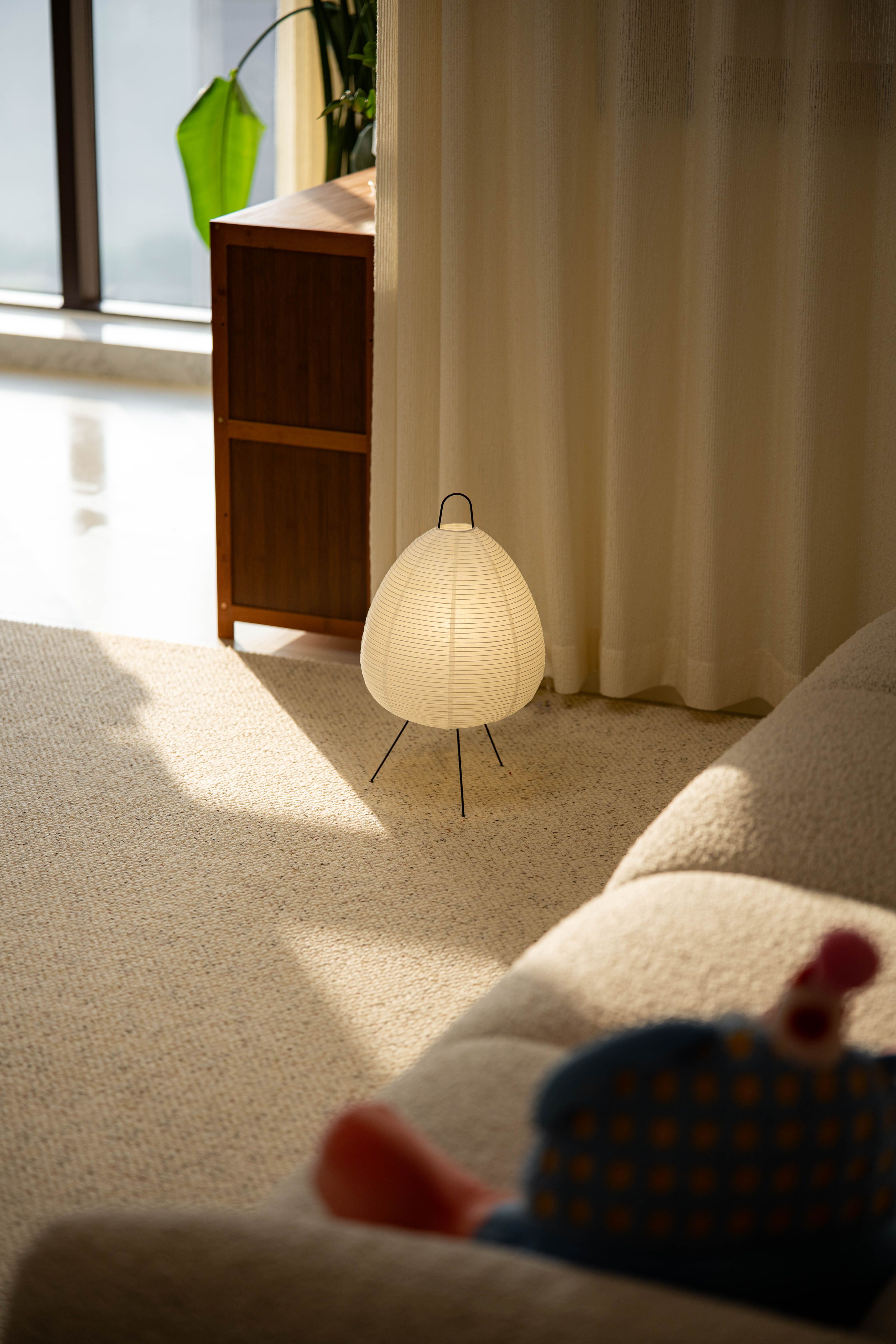 Cozy Living Room Interior with Soft Lamp Light · Free Stock Photo