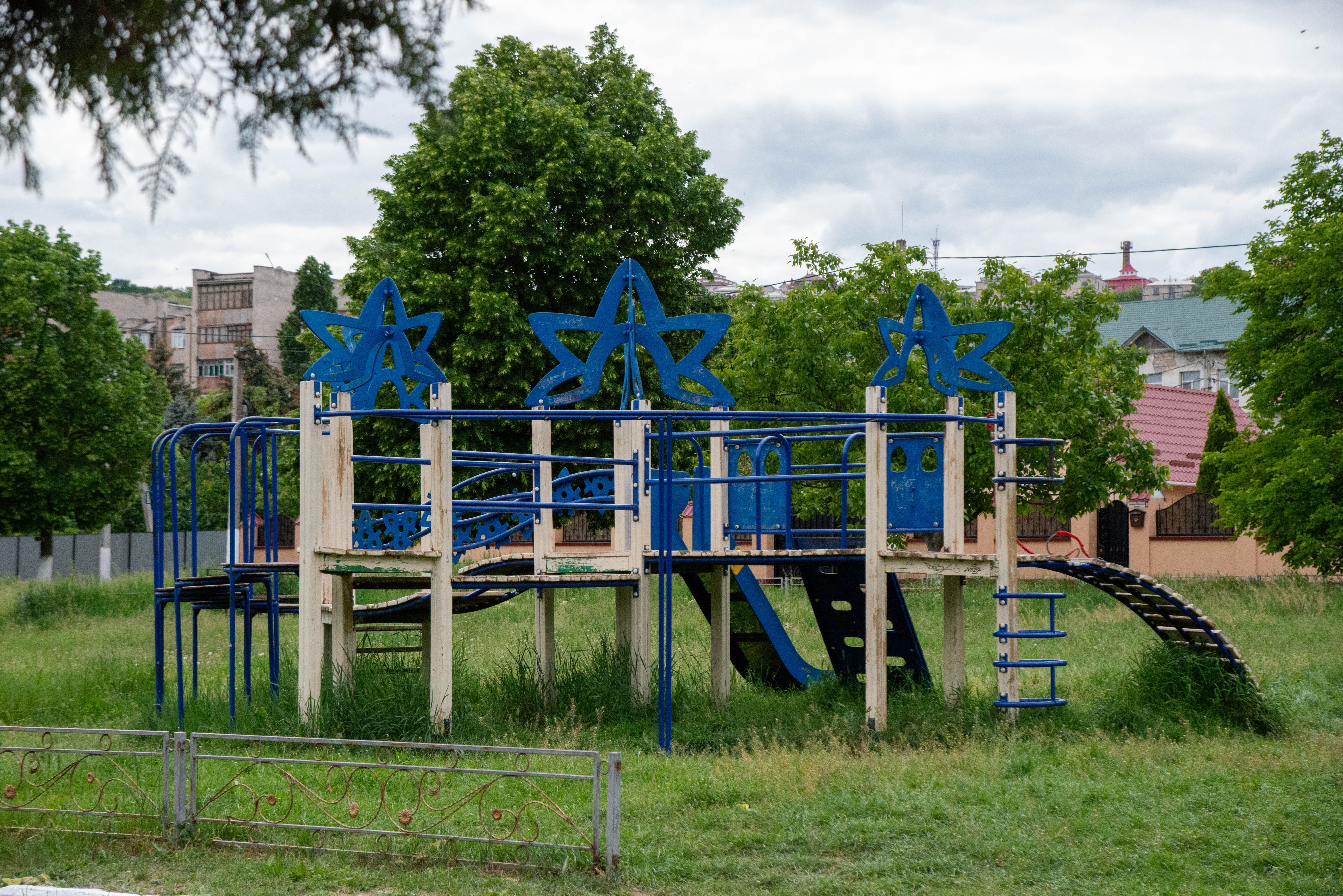 Outdoor Playground Structure in Moldova Park · Free Stock Photo