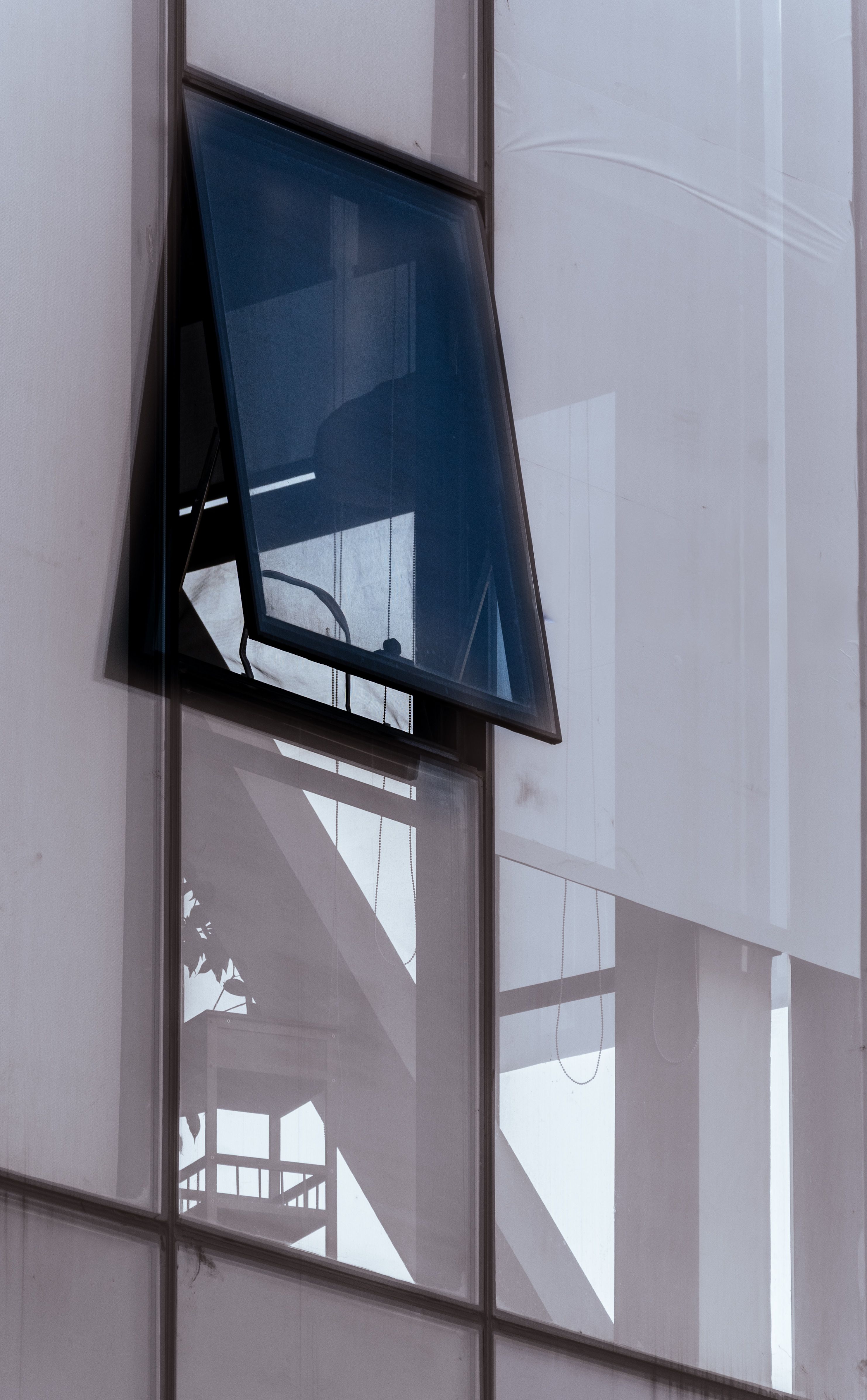 Modern Open Window with Reflective Glass · Free Stock Photo