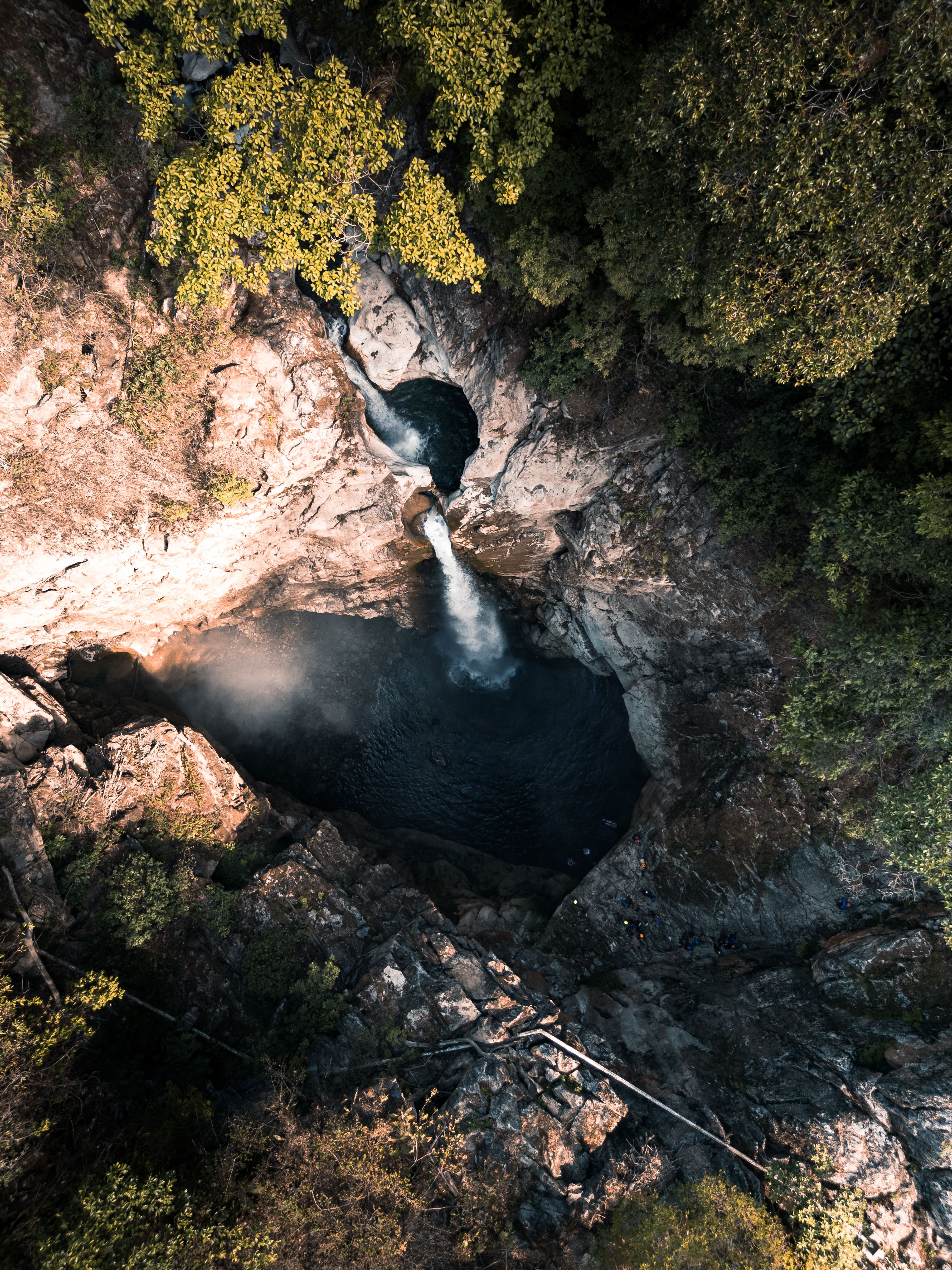 Stream in a Forest Seen From Above · Free Stock Photo