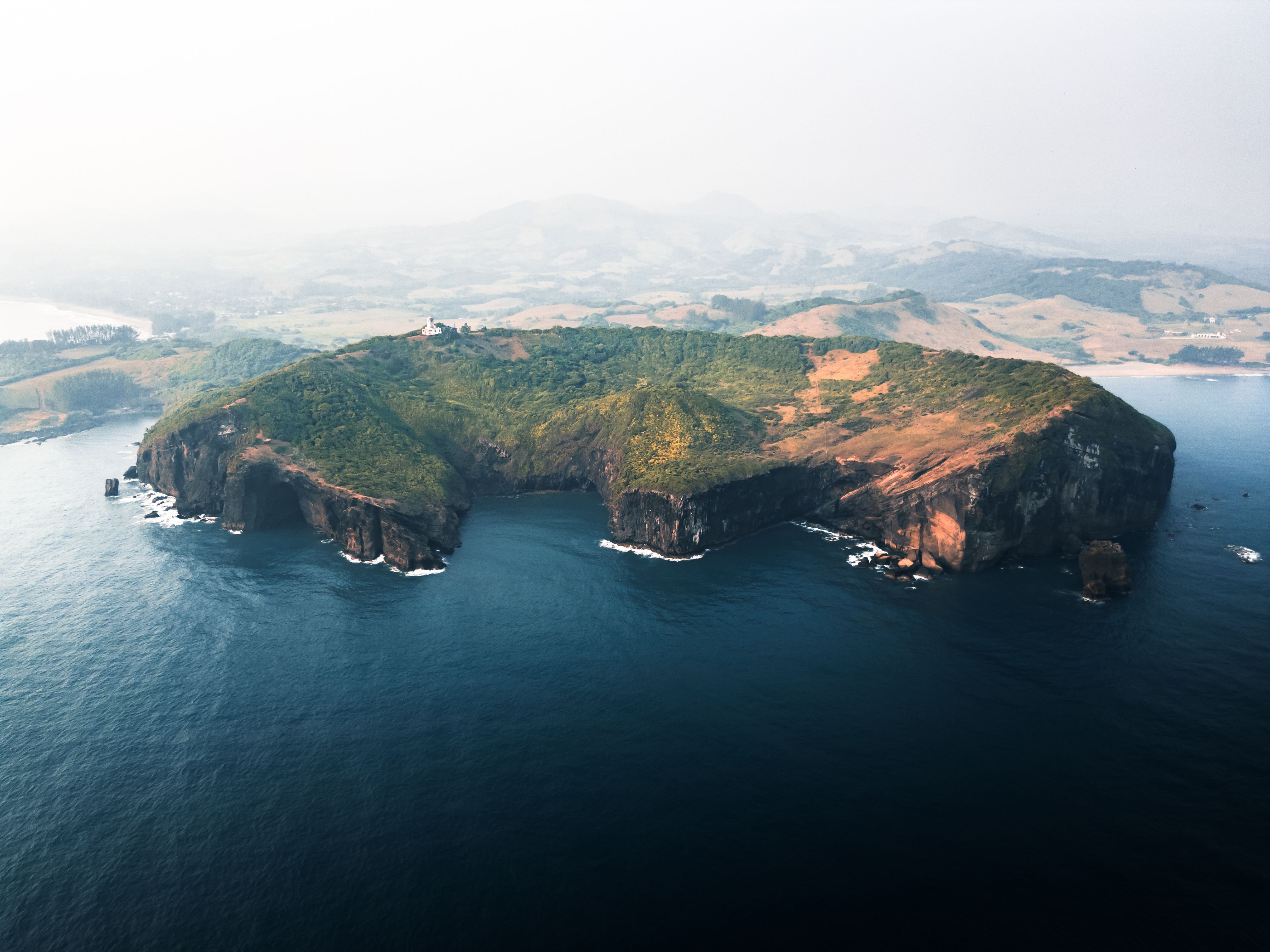 Scenic Aerial View of Coastal Peninsula · Free Stock Photo