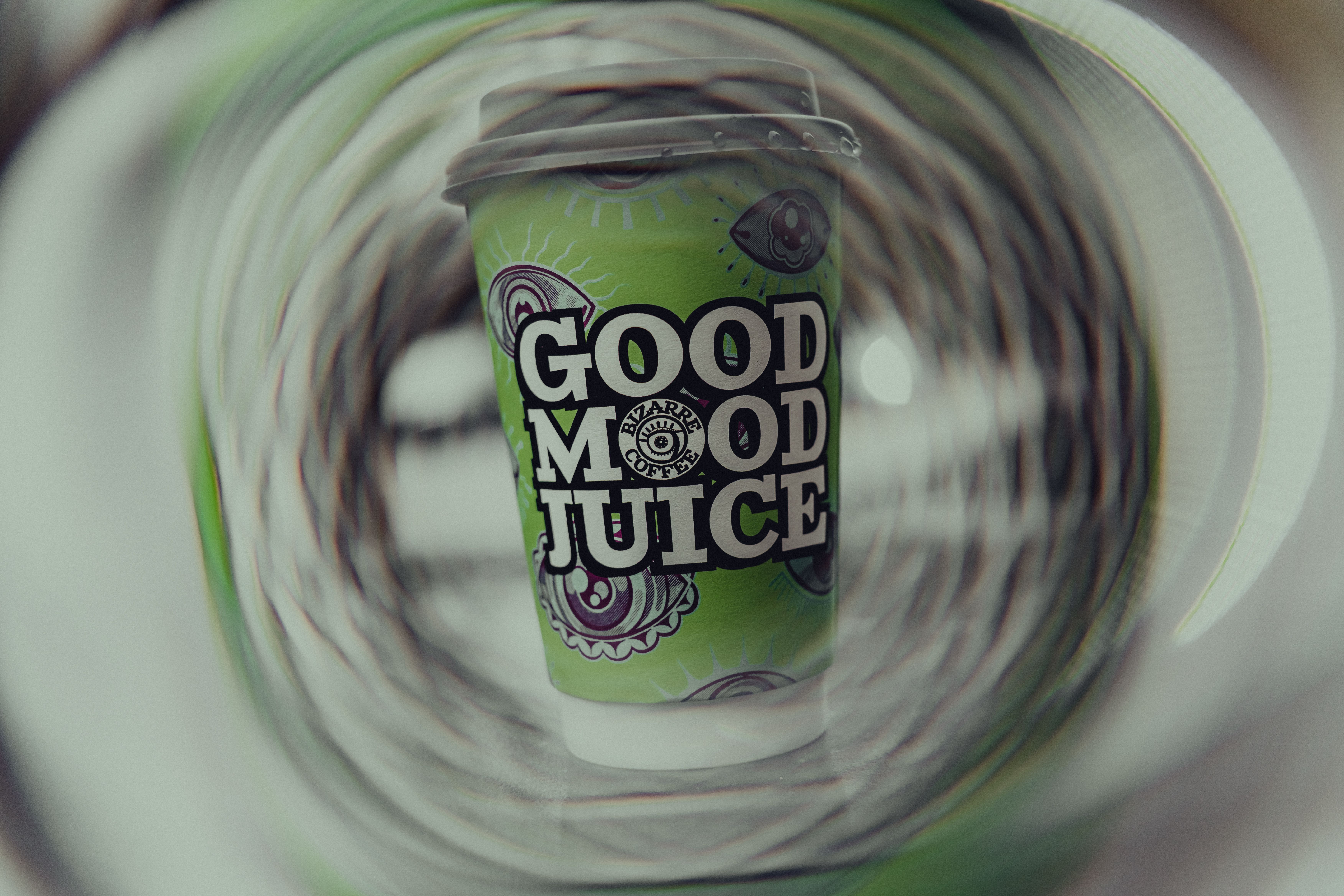 Creative Coffee Cup with Good Mood Design · Free Stock Photo