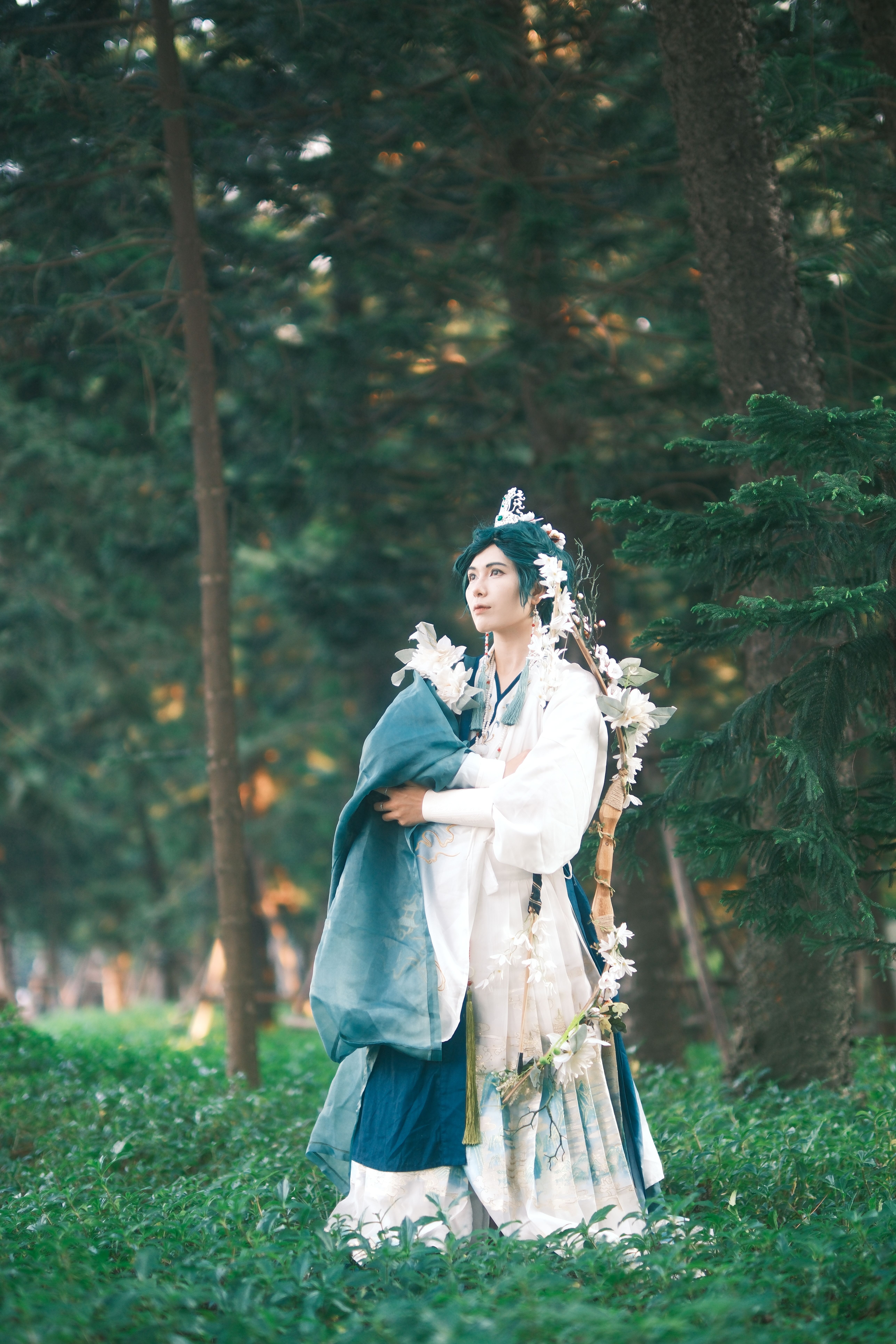 Person in Traditional Costume in Forest Setting · Free Stock Photo