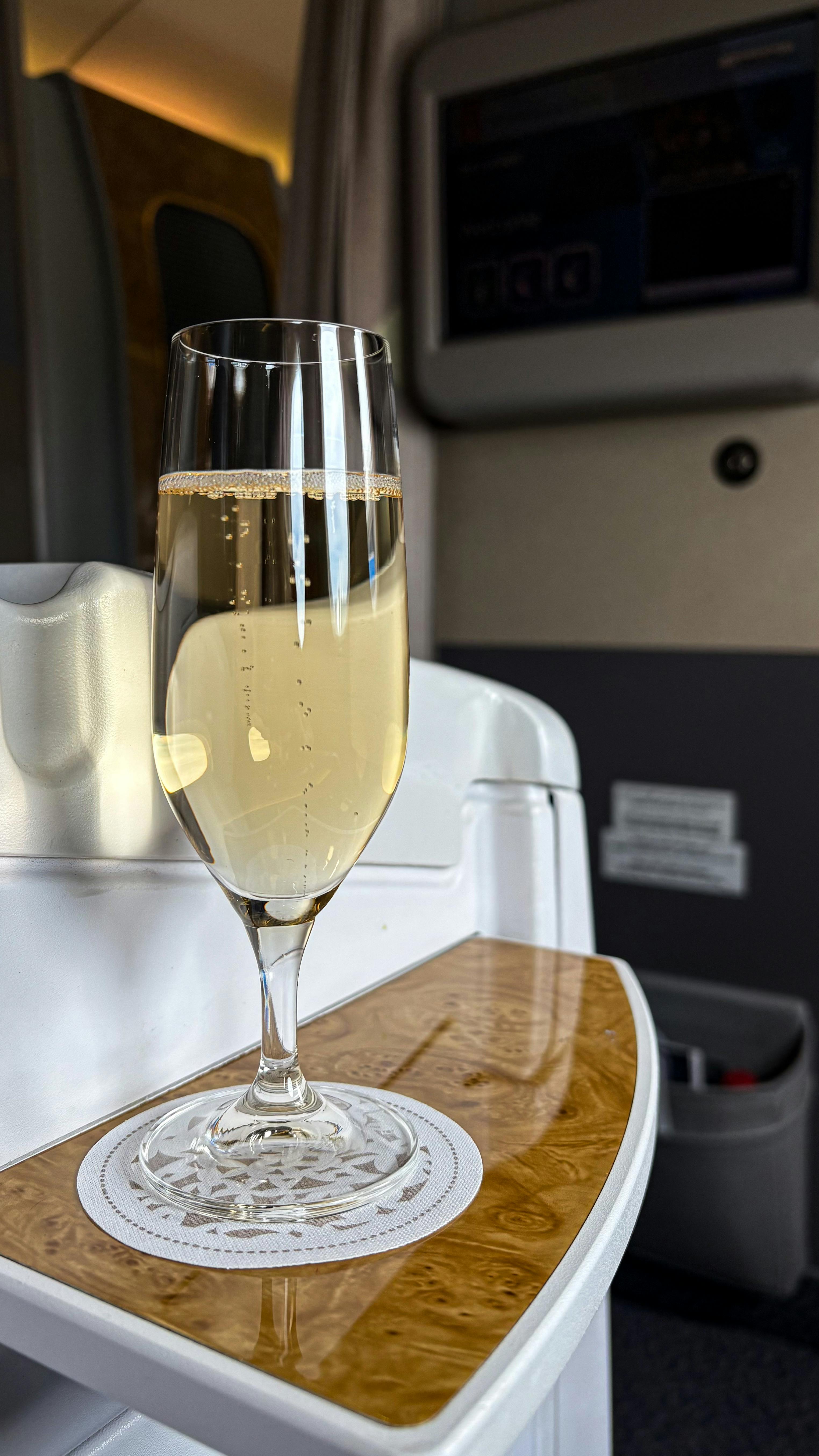 First Class In-Flight Champagne Experience · Free Stock Photo