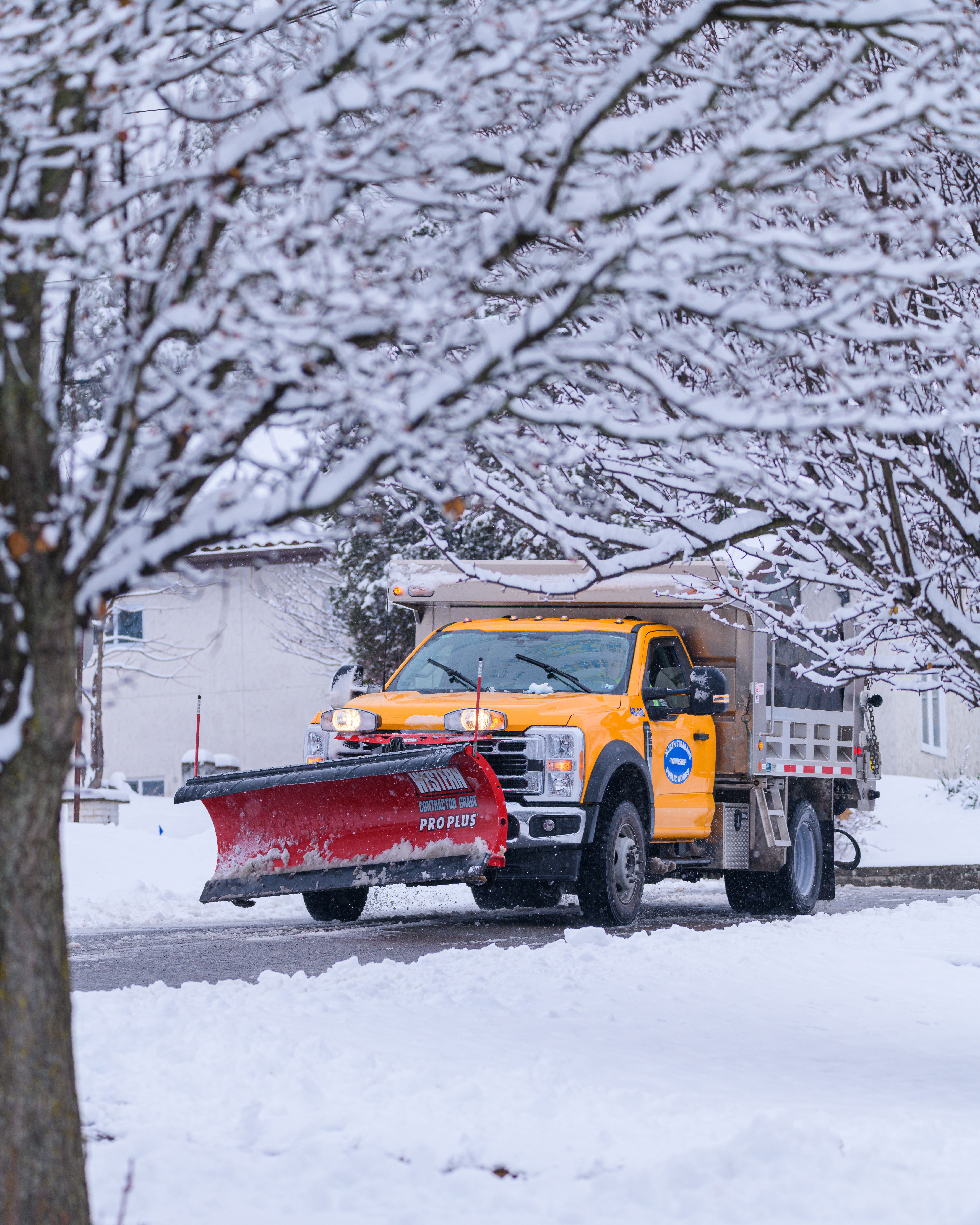 Snow Plow Clearing Winter Roads in Pennsylvania · Free Stock Photo