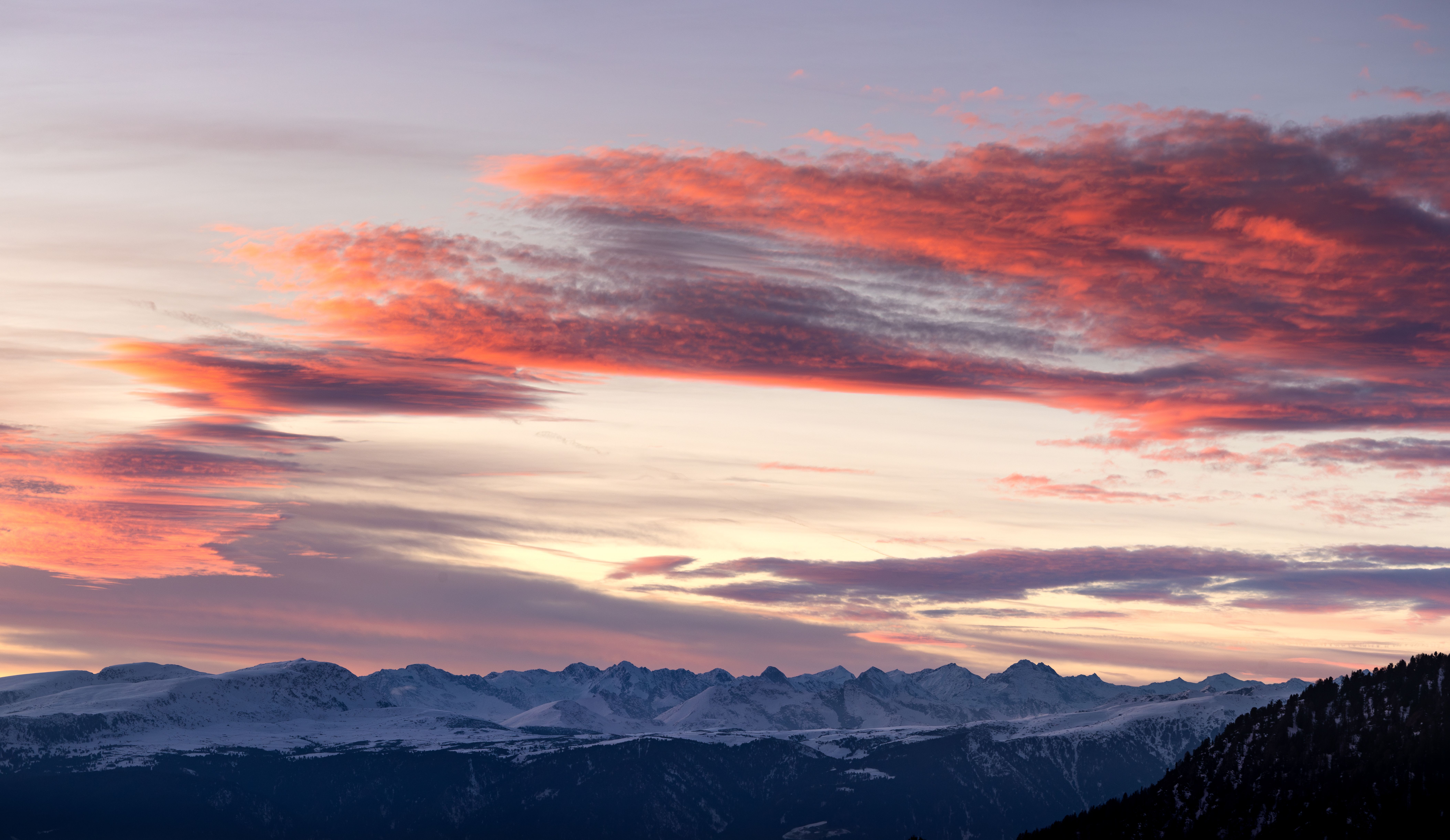 Mountain Ranges during Orange Sunset · Free Stock Photo