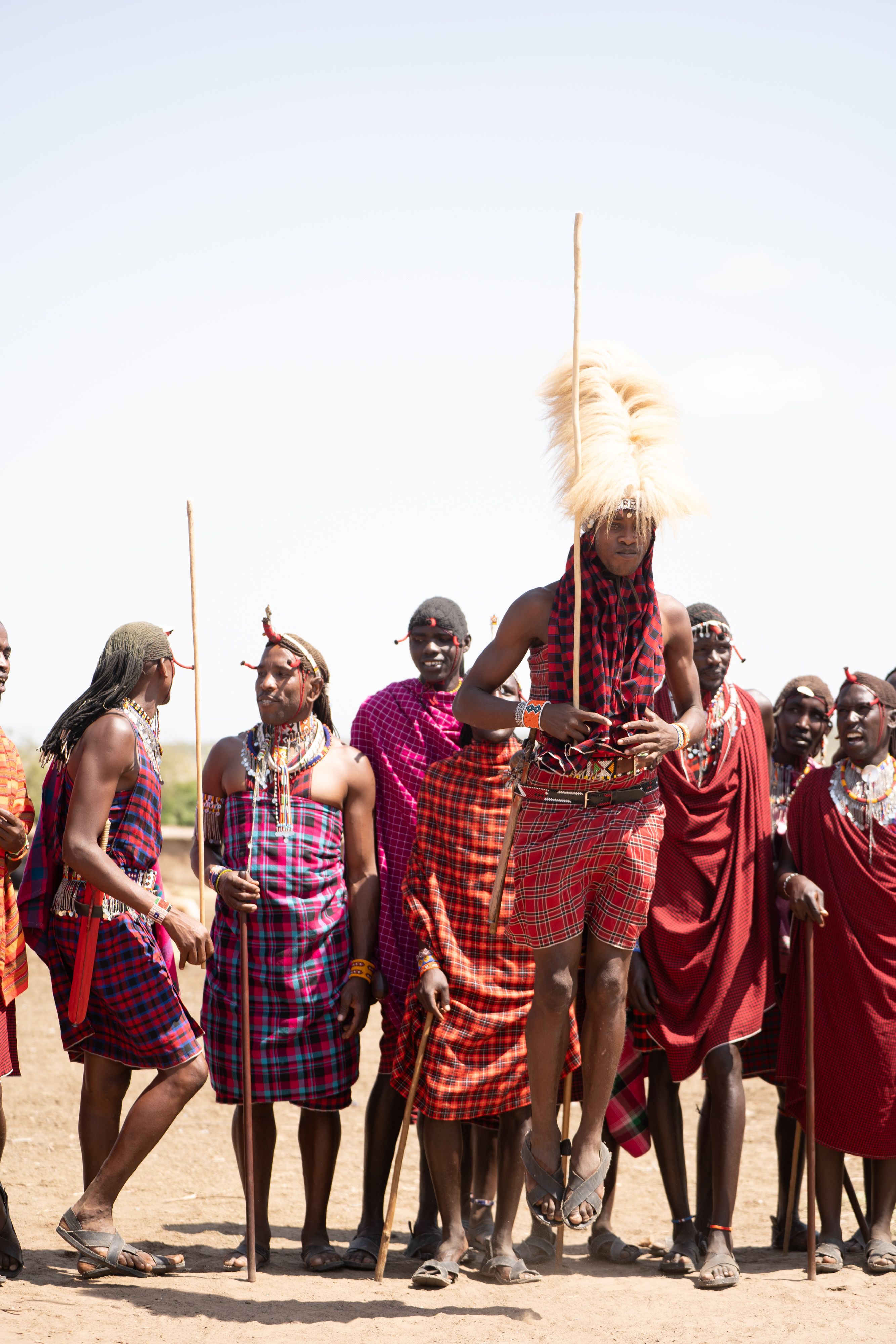 Masai Tribesmen Performing Traditional Dance in Kenya · Free Stock Photo