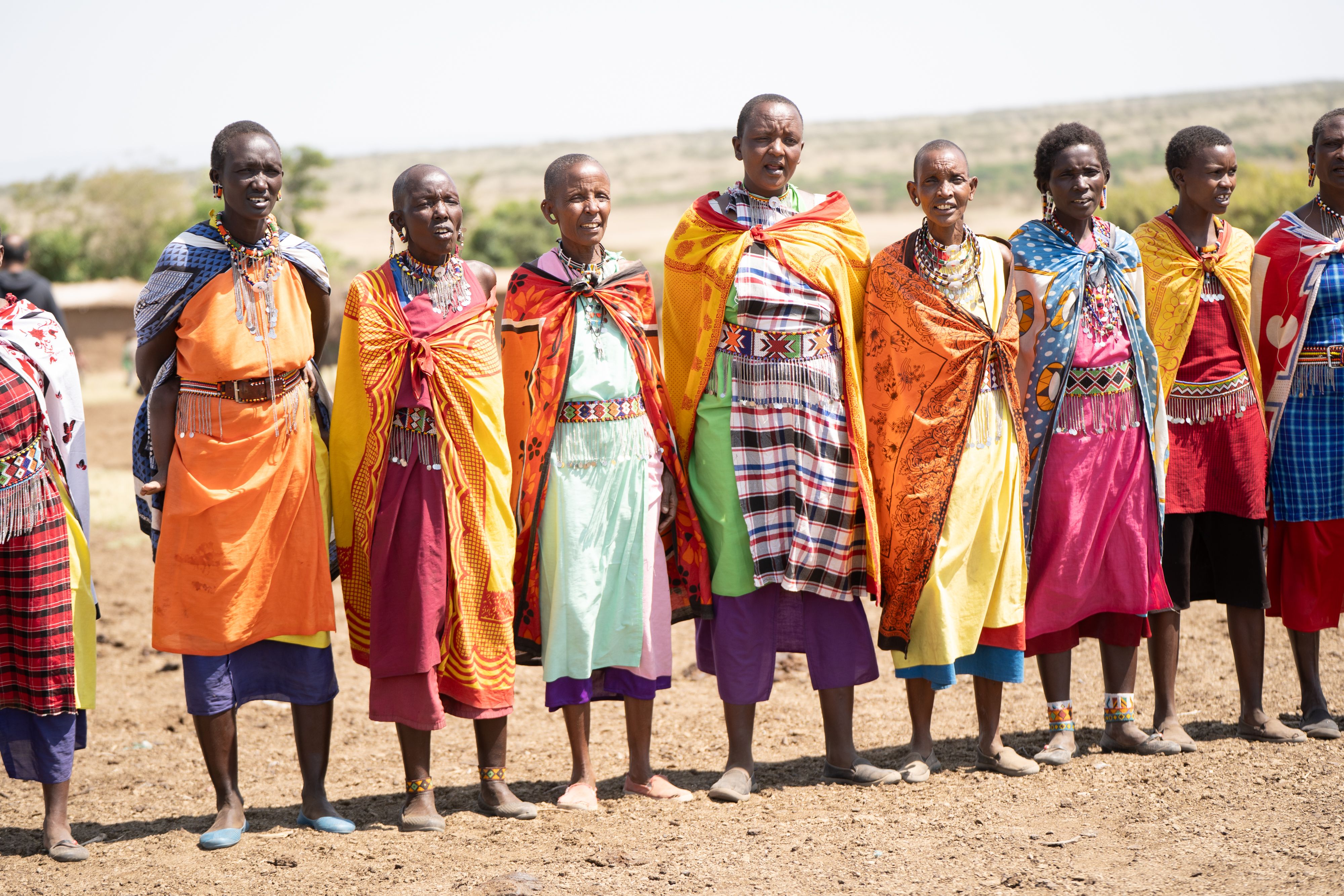 Traditional Maasai Tribe in Kenyan Landscape · Free Stock Photo