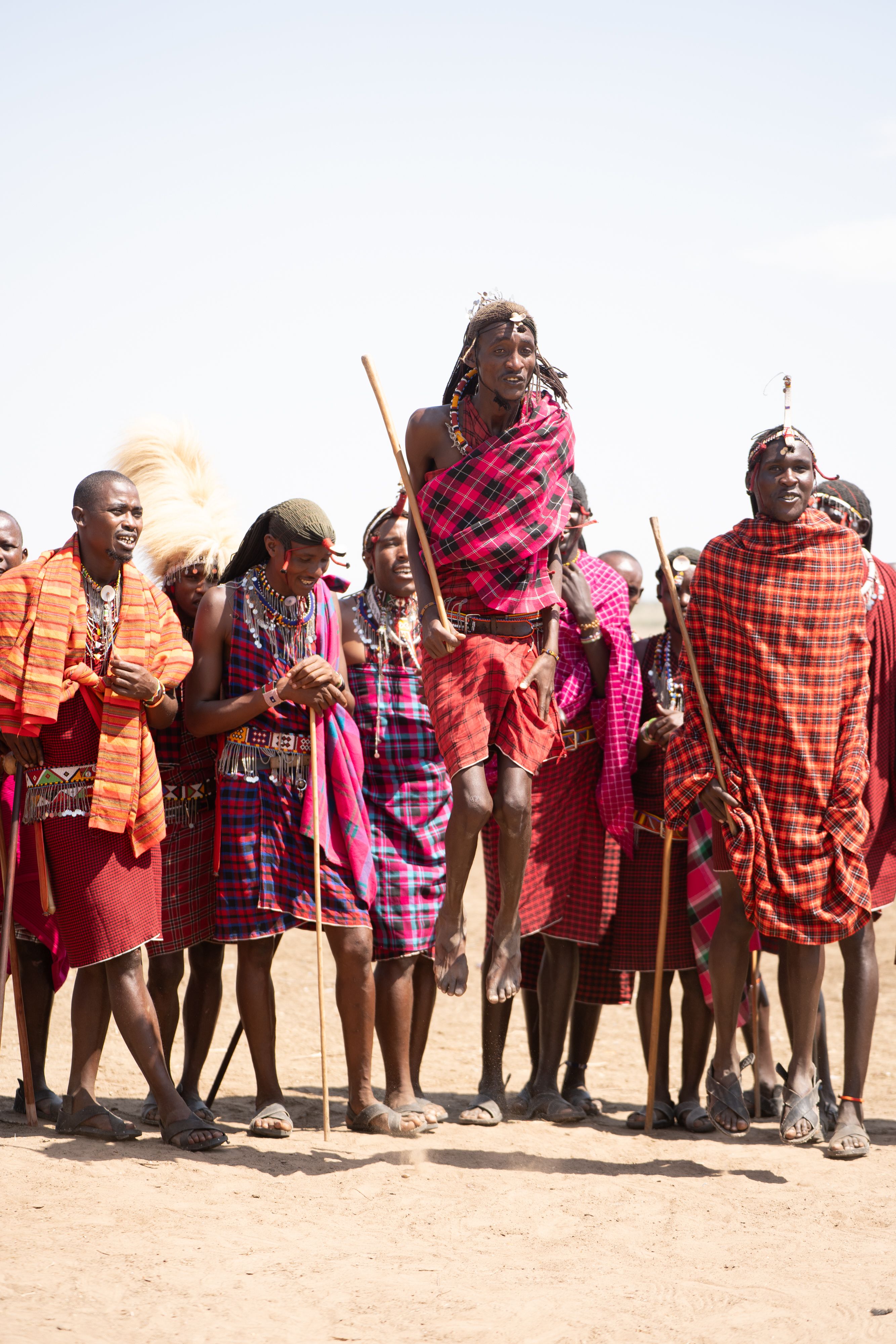 Masai Tribesmen Performing Traditional Dance in Kenya · Free Stock Photo