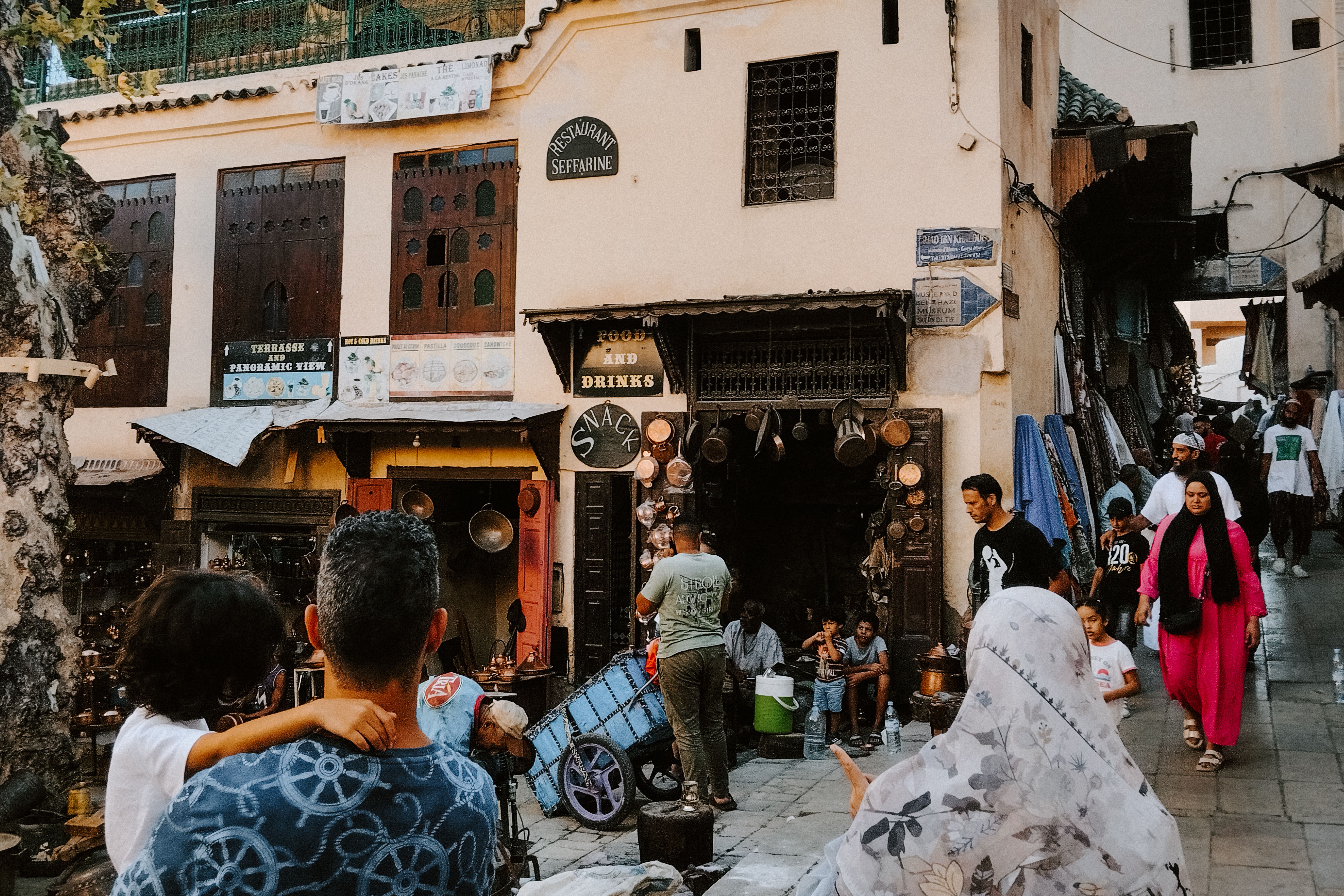 Bustling Street Scene in Fes Medina, Morocco · Free Stock Photo